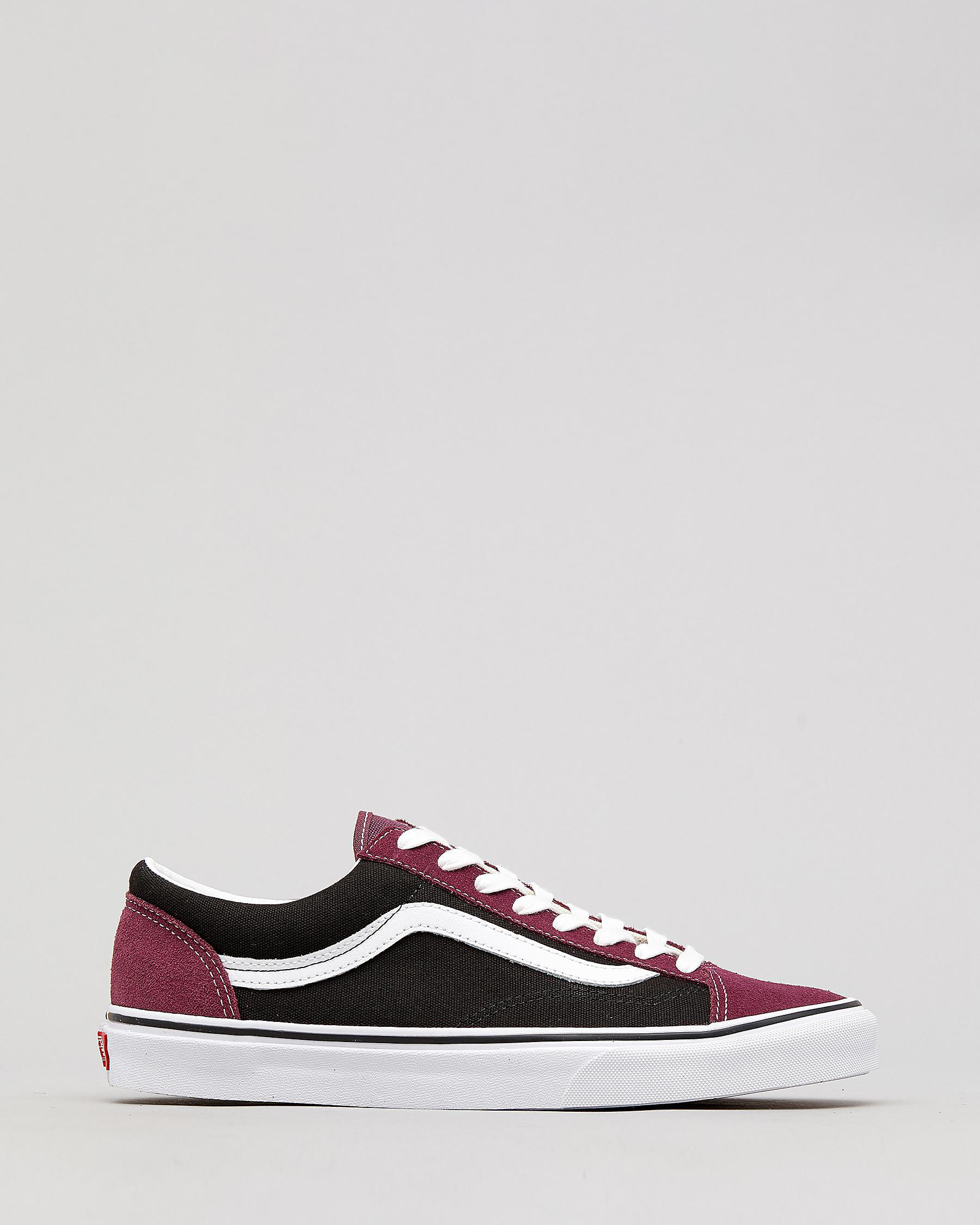 Shop Vans Style 36 Shoes In (vintage Suede)prune/blac - Fast Shipping ...
