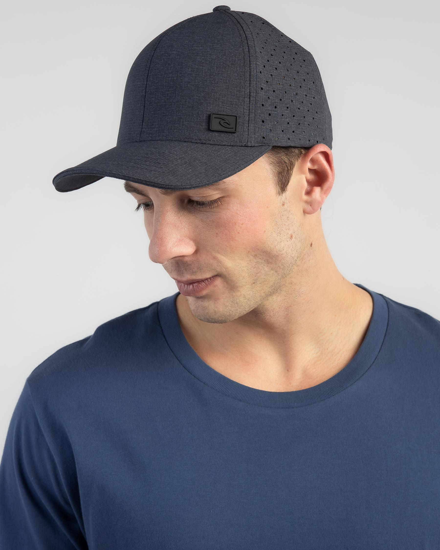 Shop Rip Curl Vaporcool Elite Flexfit SB Cap In Black - Fast Shipping ...