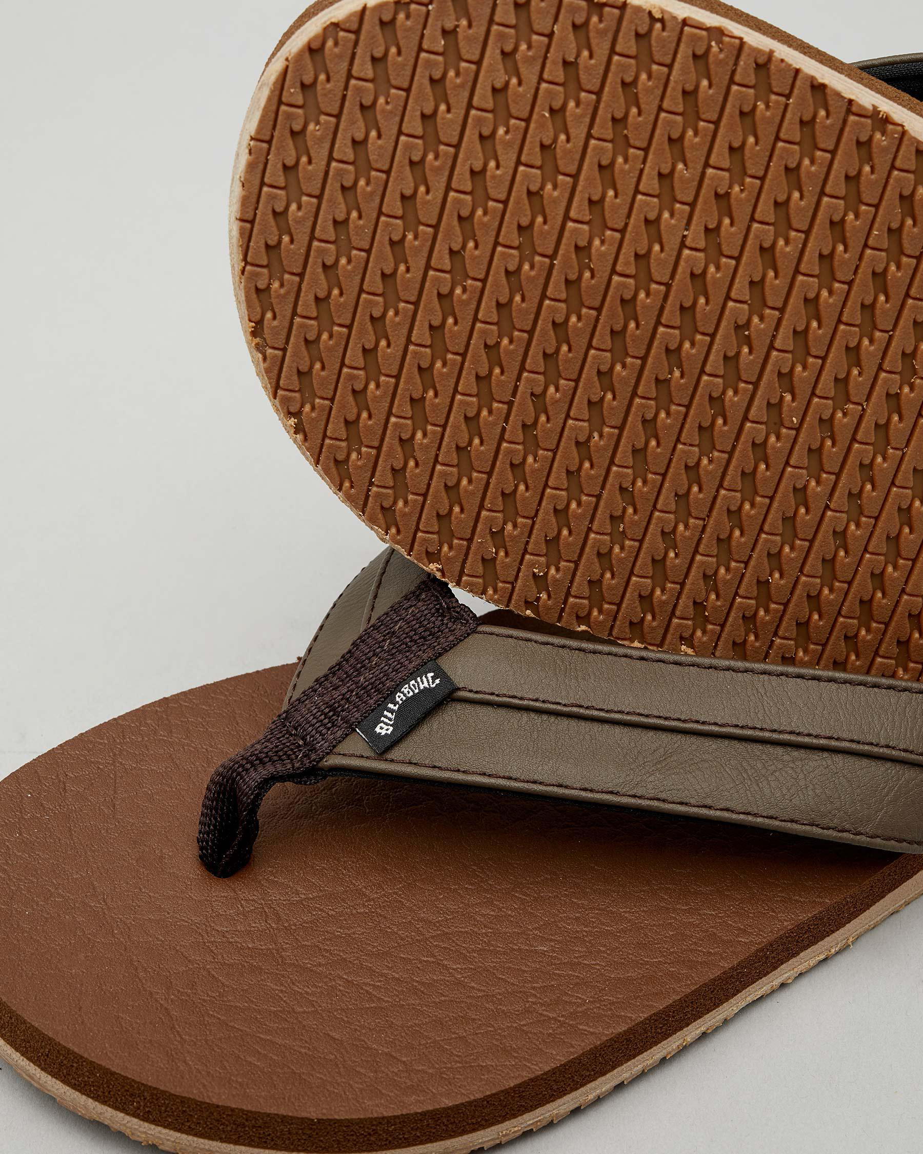 Shop Billabong Mens' All Day Impact Cush Thongs In Camel - Fast ...