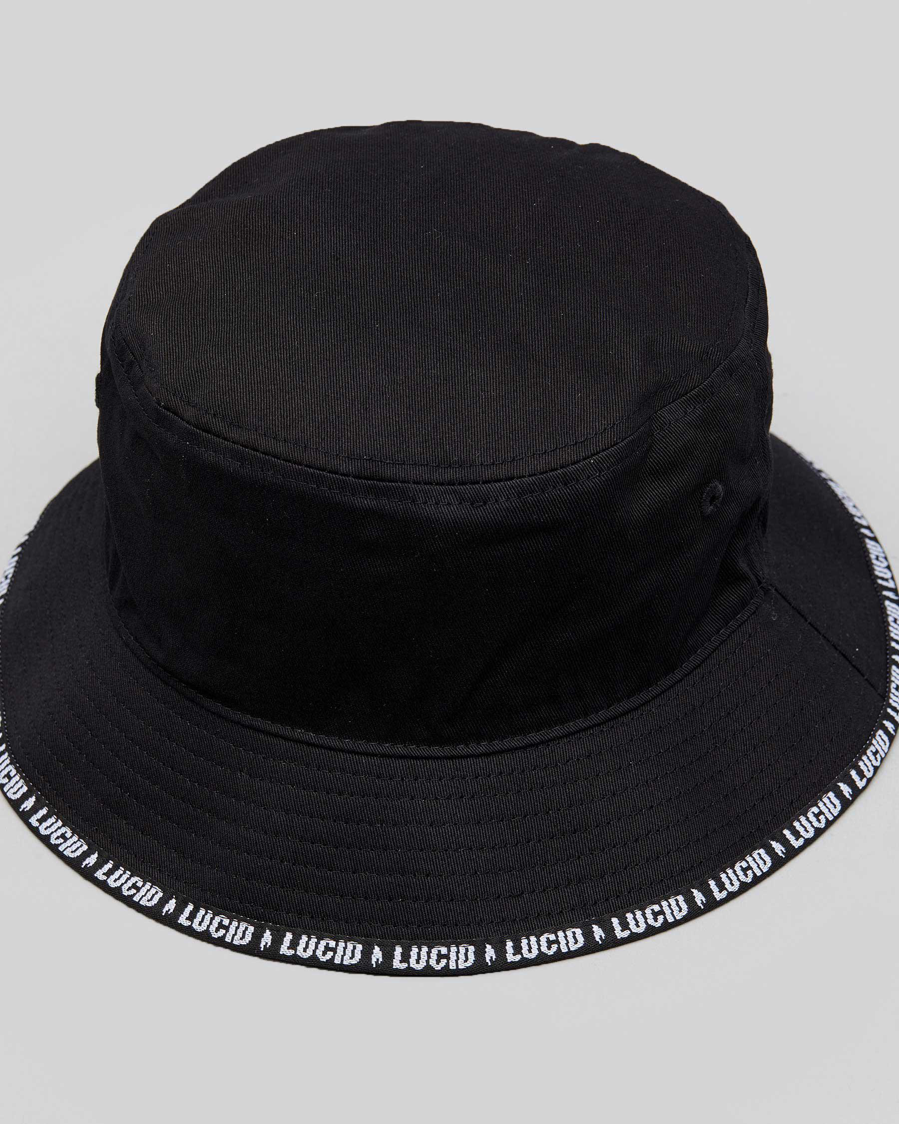 Shop Lucid Repeat Bucket Hat In Black - Fast Shipping & Easy Returns ...