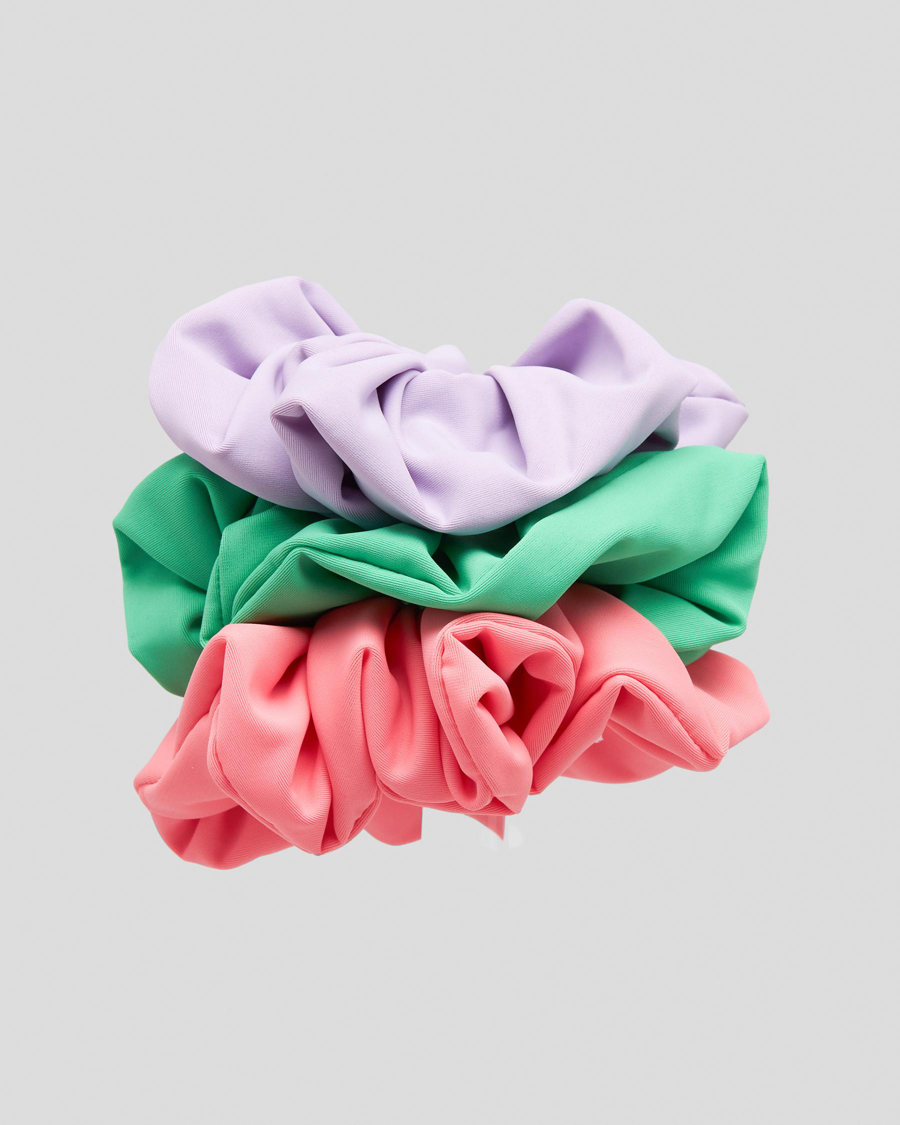 Shop Karyn In LA Stretch It Scrunchie Pack In Lilac/rose/green - Fast ...