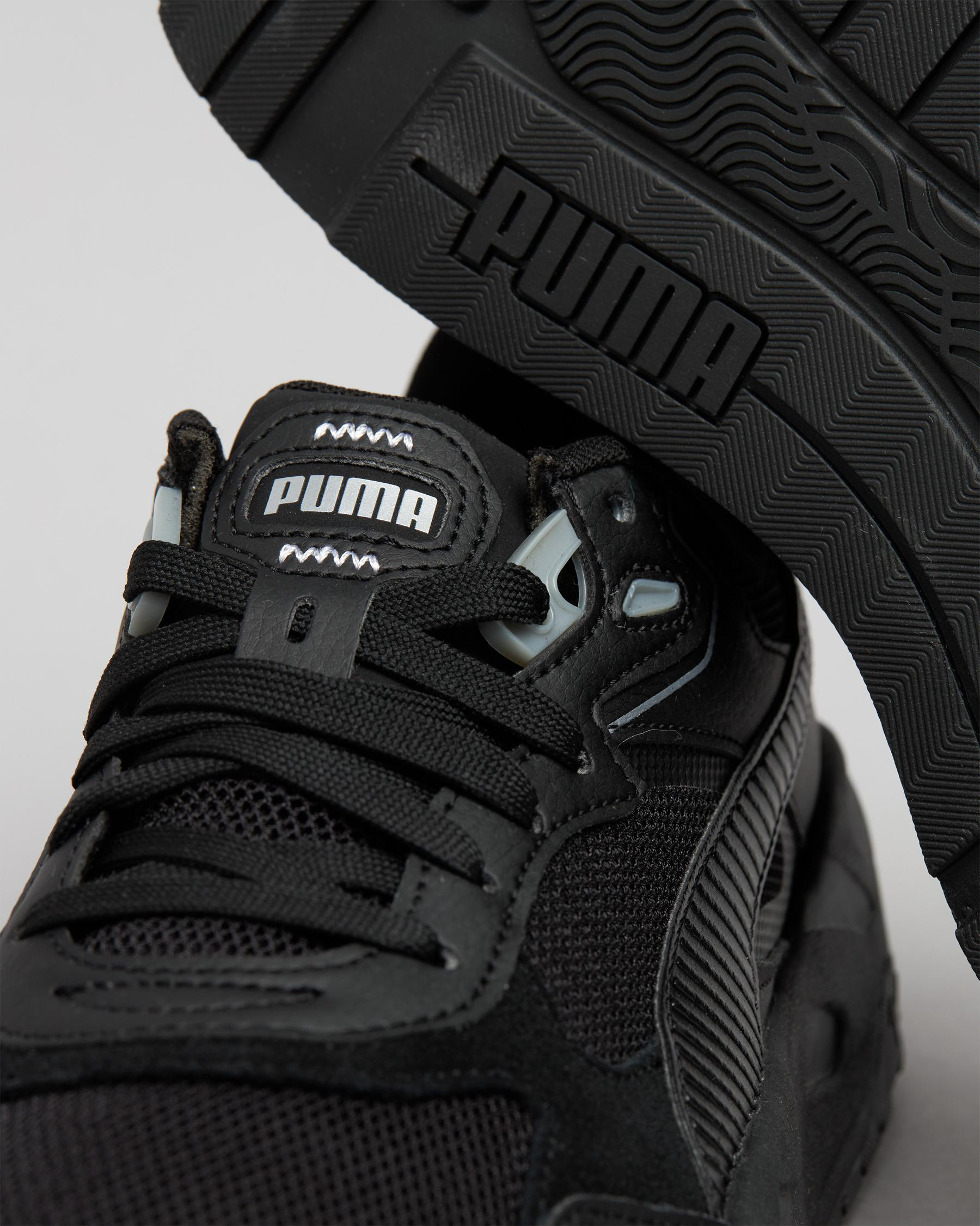 Shop Puma Trinity Shoes In Puma Black-puma Black-puma Silver - Fast ...