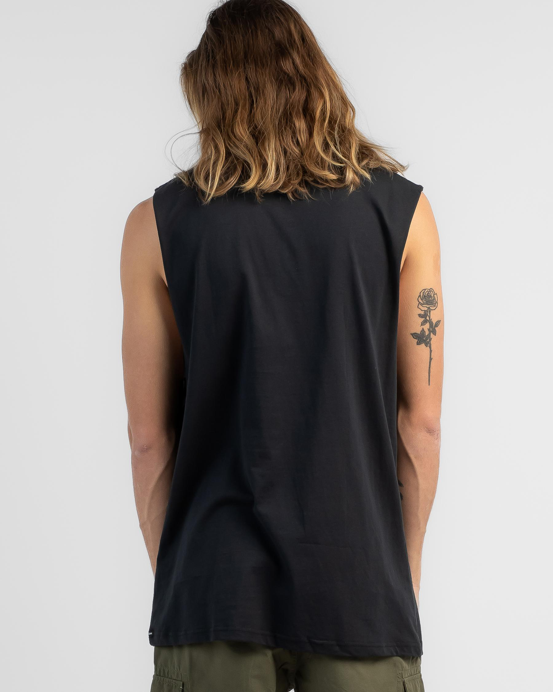 Shop Volcom Solid Muscle Tank In Black - Fast Shipping & Easy Returns ...