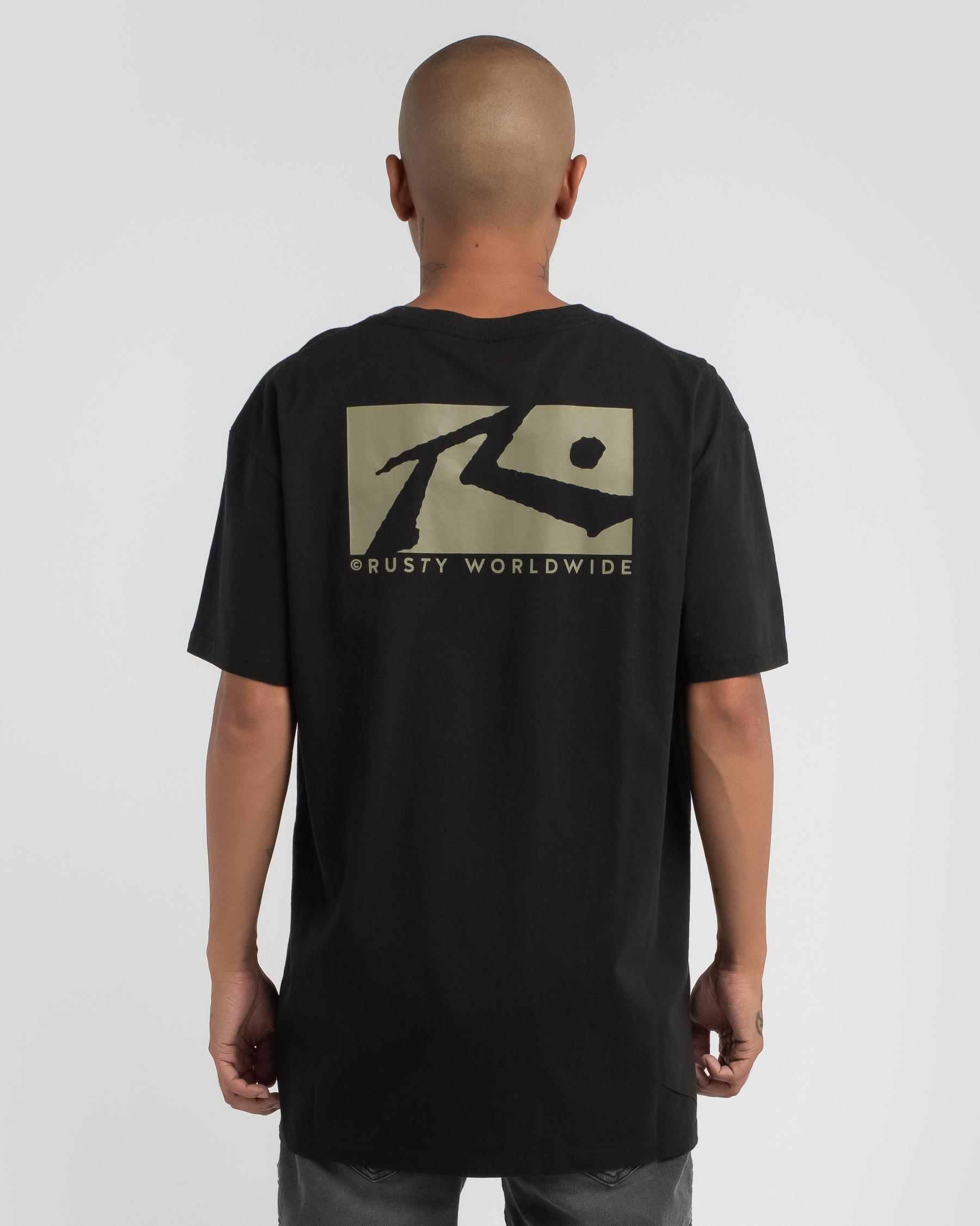 Shop Rusty Boxed In T-Shirt In Black 2 - Fast Shipping & Easy Returns ...