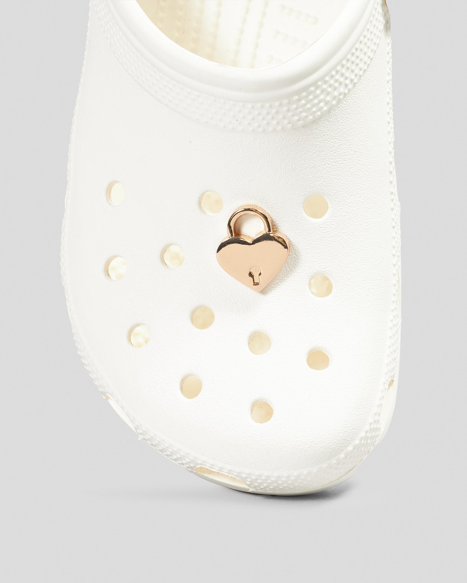 Crocs Gold Heart Locket Jibbitz In Multi - FREE* Shipping & Easy Returns - CityBeach European