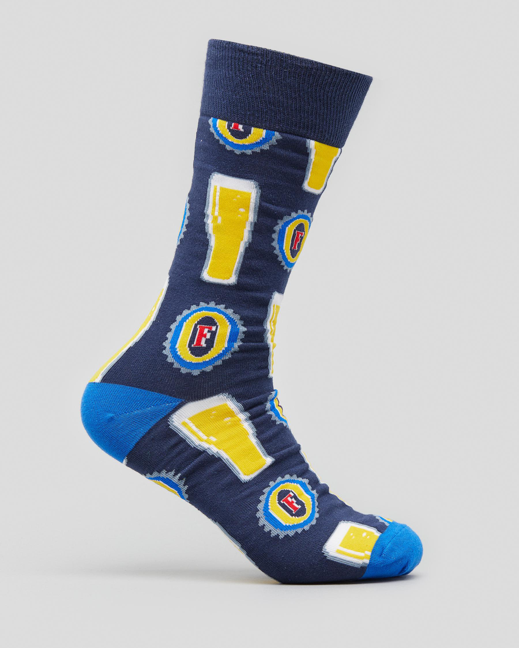 Shop FOOT-IES Fosters Top Glass Socks In Navy - Fast Shipping & Easy ...