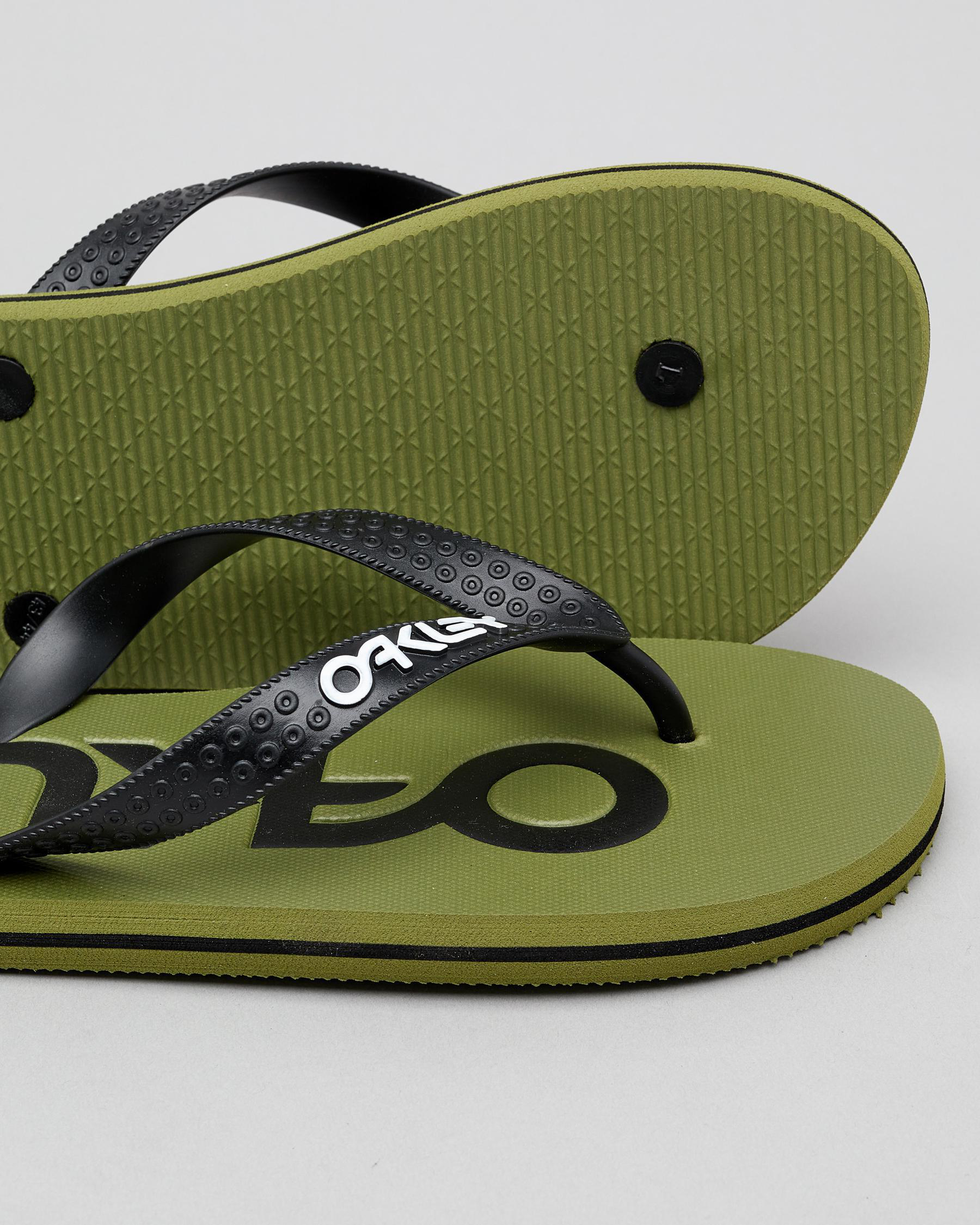 Shop Oakley College Flip Flop Thongs In New Dark Brush - Fast Shipping ...