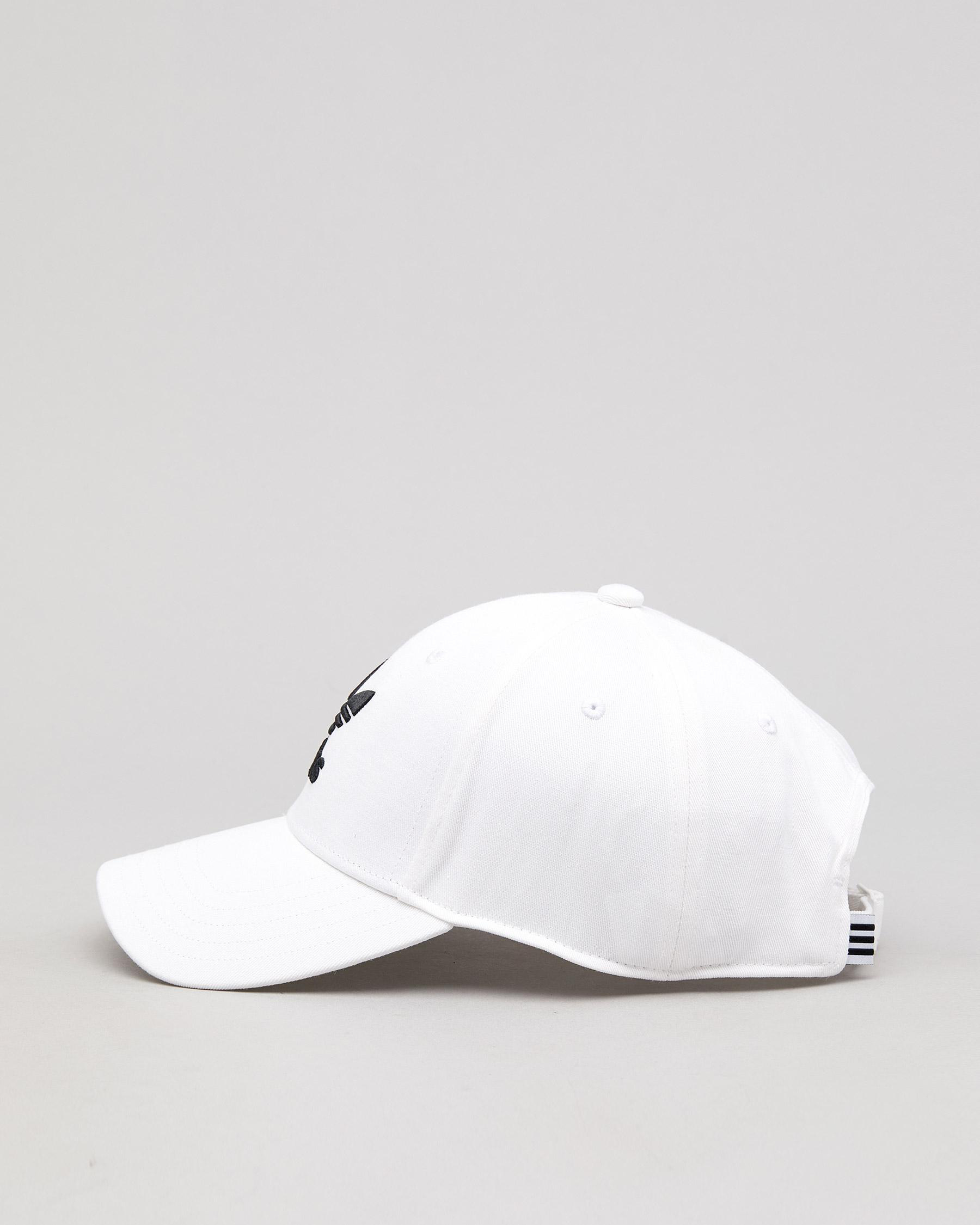 Shop adidas Classic Trefoil Cap In White/black - Fast Shipping & Easy ...