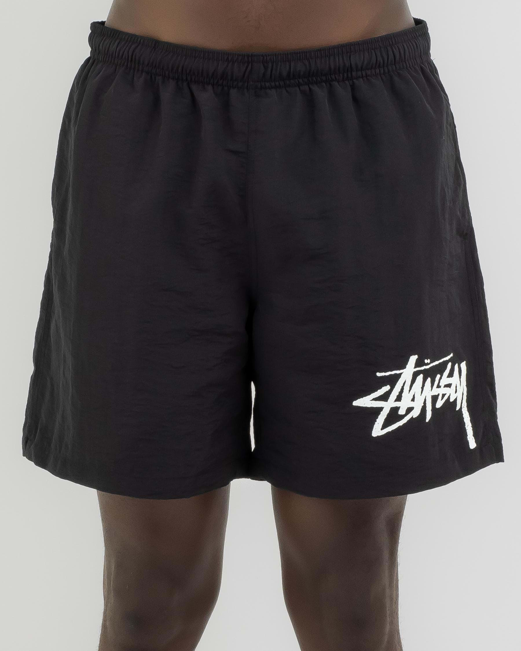 Shop Stussy Big Stock Board Shorts In Black - Fast Shipping & Easy ...