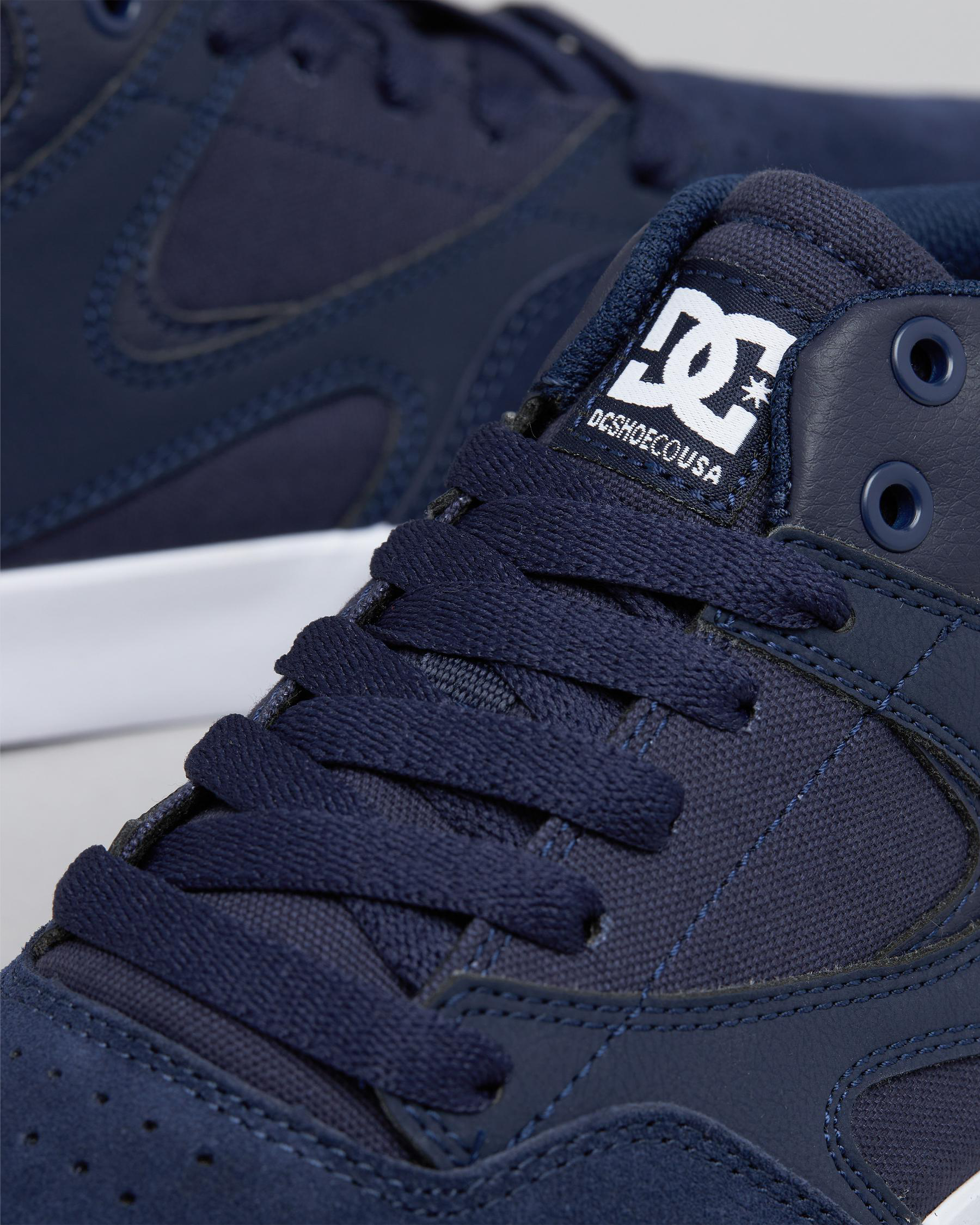 Shop DC Shoes Kalis Vulc Mid Shoes In Dark Navy - Fast Shipping & Easy ...