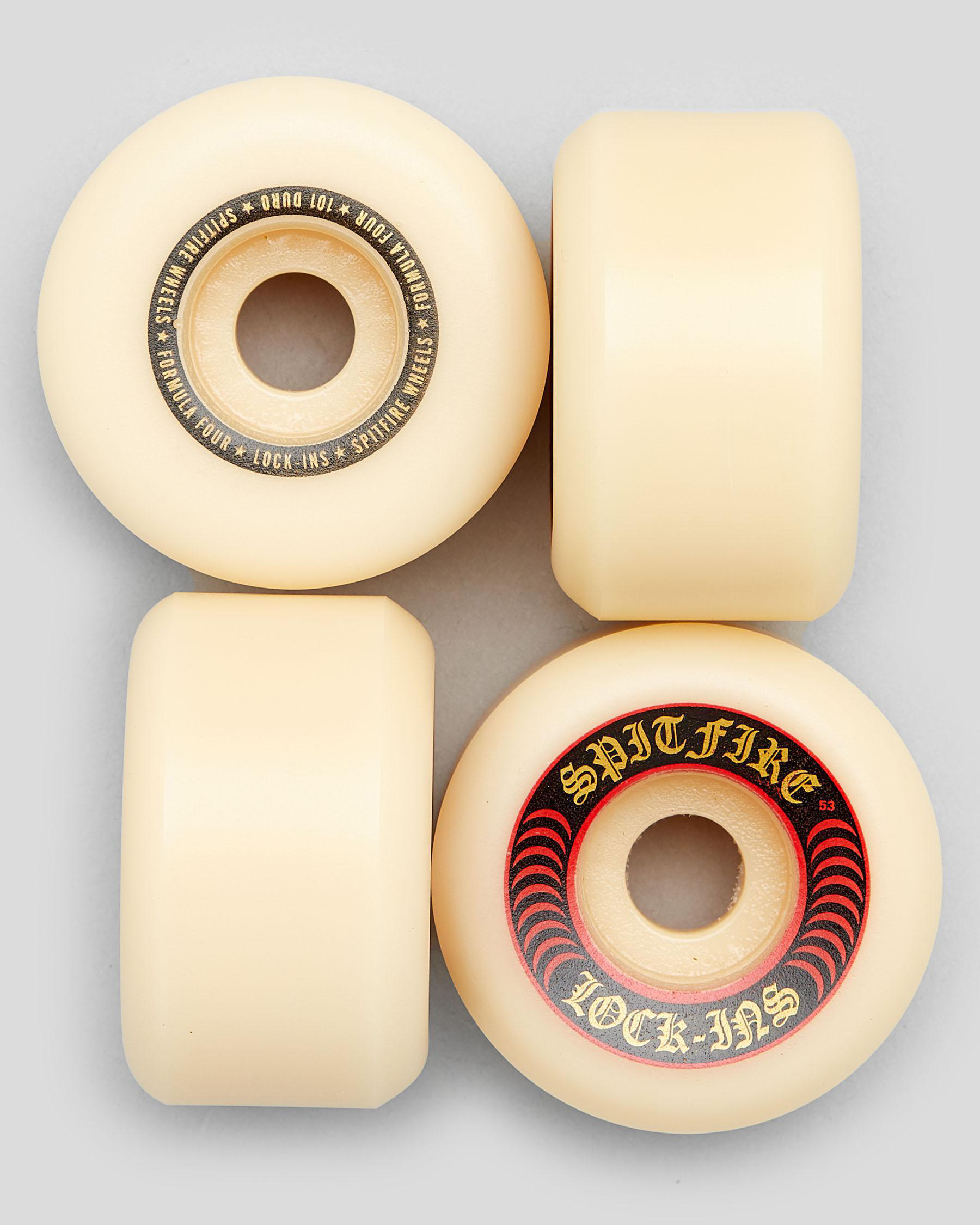 Spitfire F4 101D Lockins 53mm Skateboard Wheels In Assorted - FREE ...