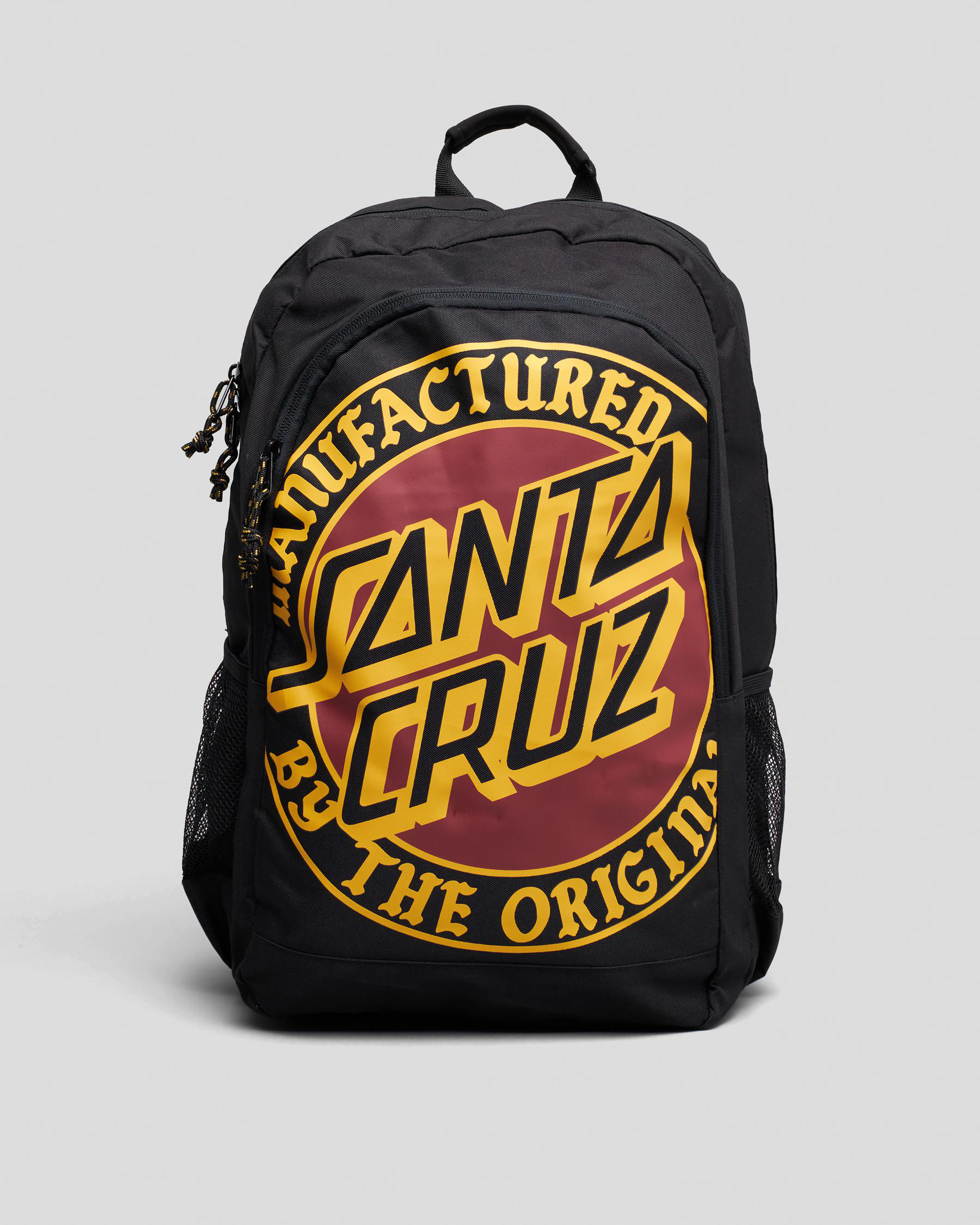 Shop Santa Cruz MFG Club Dot Backpack In Black - Fast Shipping & Easy ...