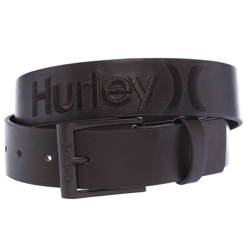Shop Hurley One & Only Leather Belt In Cho - Fast Shipping & Easy ...
