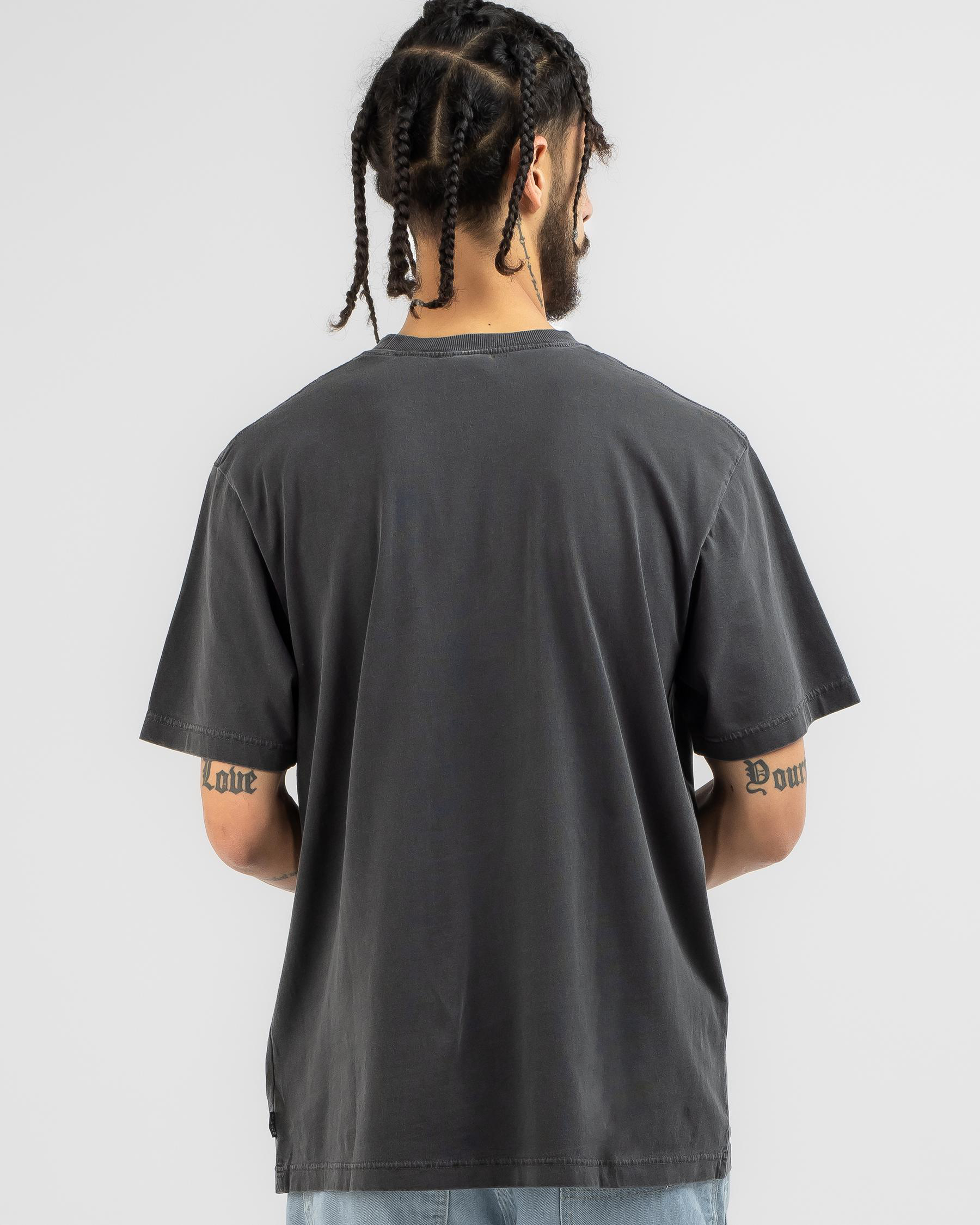 Shop Afends F Plastic T-Shirt In Stone Black - Fast Shipping & Easy ...