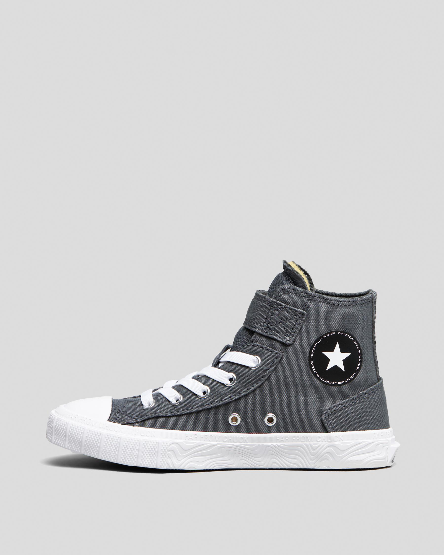 Shop Converse Junior Boys' CTAS 1V Hi-Top Shoes In Cyber Grey/black ...