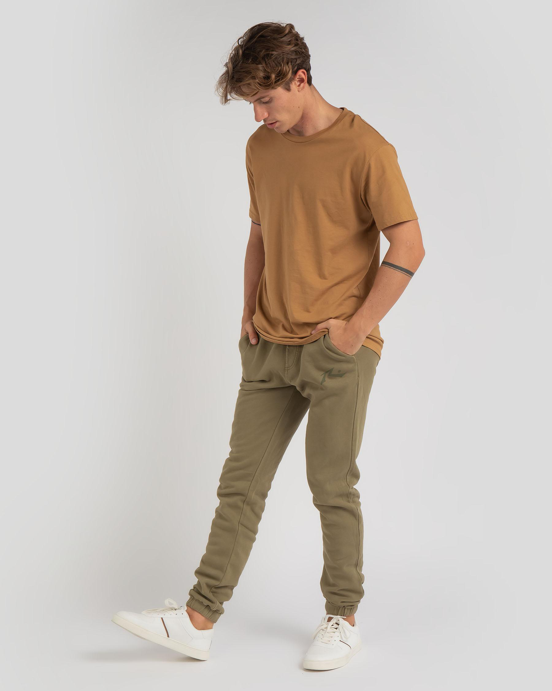 Shop Rusty Comp Wash Track Pants In Covert Green - Fast Shipping & Easy ...