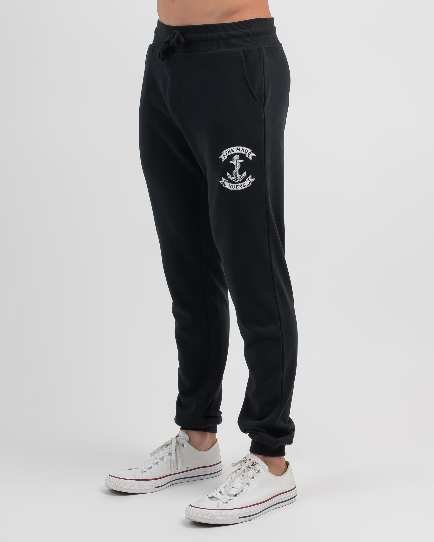 Shop The Mad Hueys Anchor Track Pants In Black - Fast Shipping & Easy ...