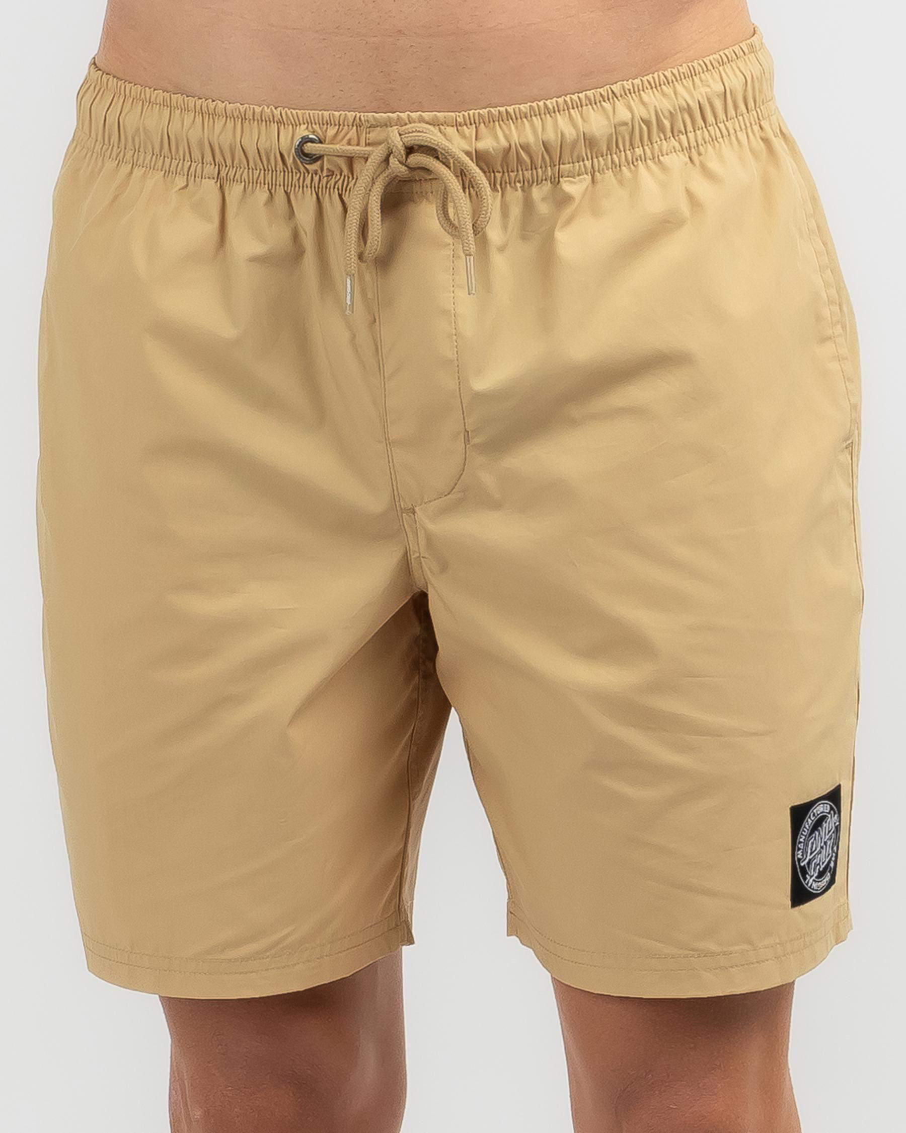 Shop Santa Cruz MFG Dot Cruzier Solid Shorts In Tan - Fast Shipping ...