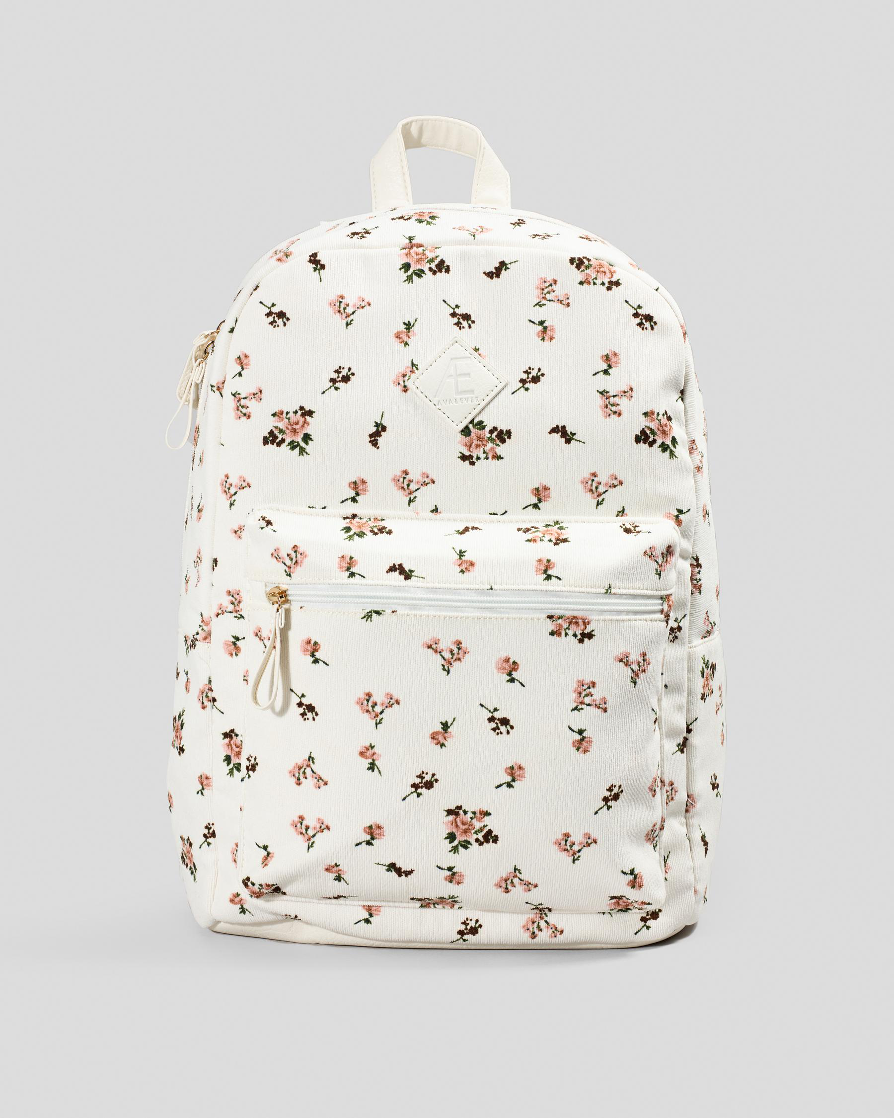Shop Ava And Ever Briar Cord Backpack In Cream Floral - Fast Shipping ...