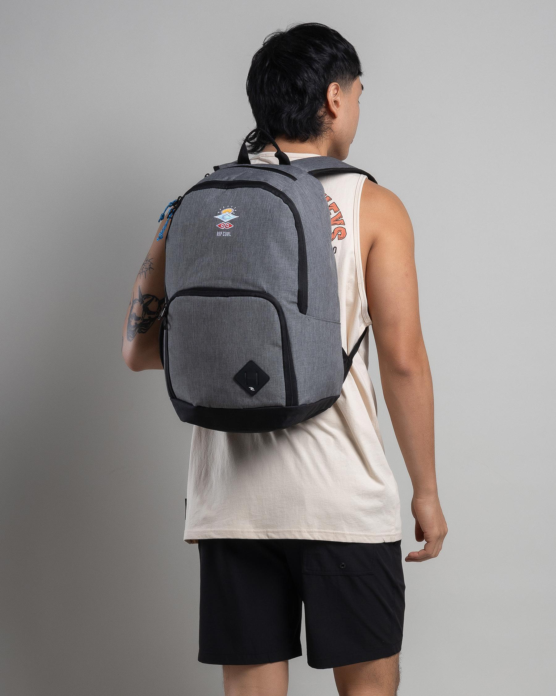 Shop Rip Curl Evo 24L Icons Of Surf Backpack In Grey Marle - Fast ...