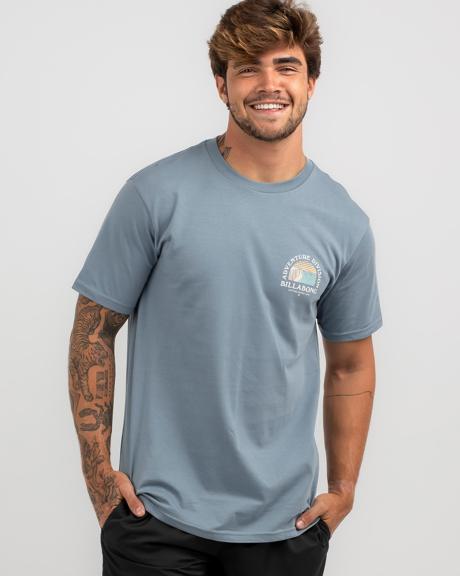 Shop Billabong Sun Up T-Shirt In Washed Blue - Fast Shipping & Easy ...