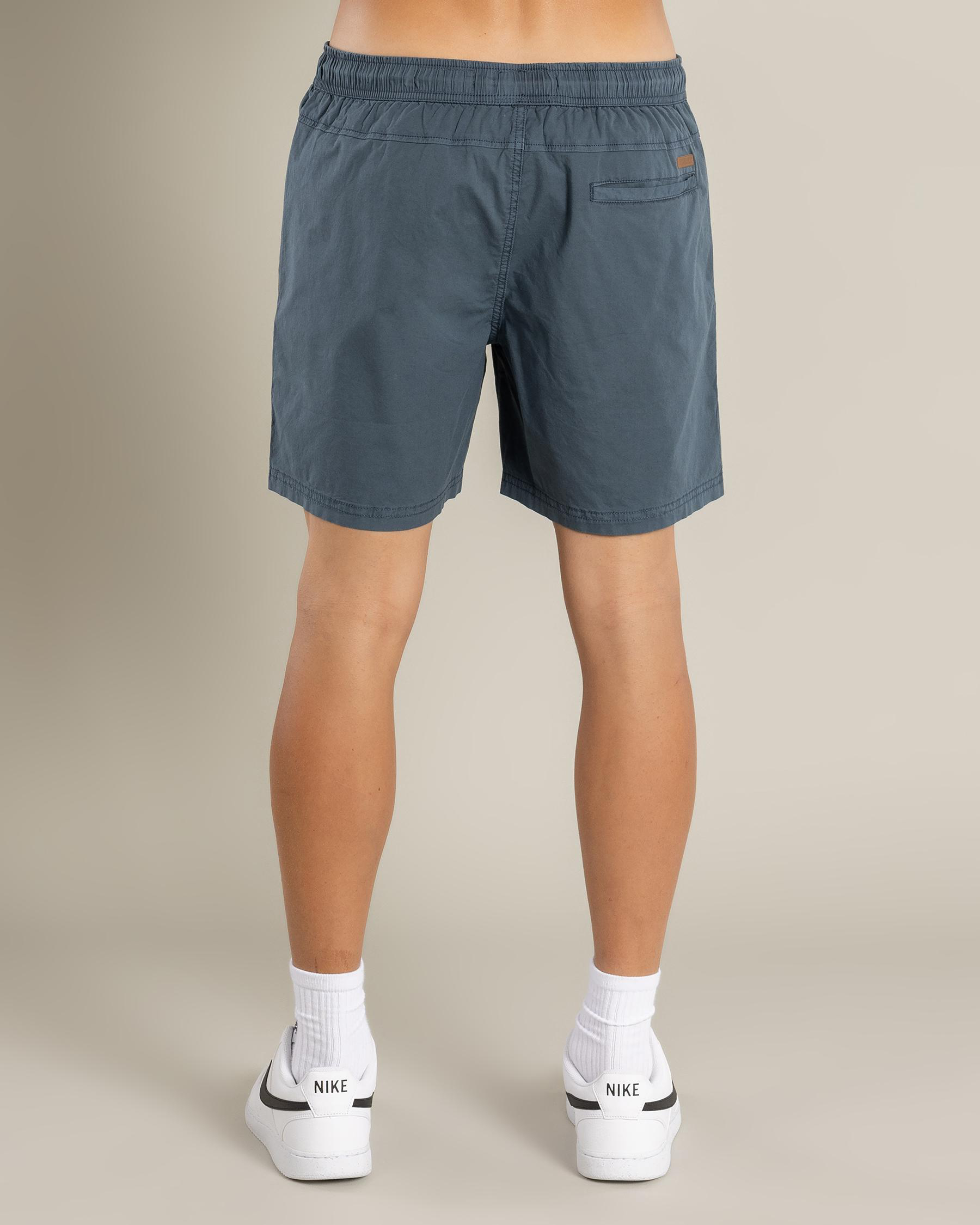 Shop Lucid Active Elastic Waist Shorts In Slate Blue - Fast Shipping ...