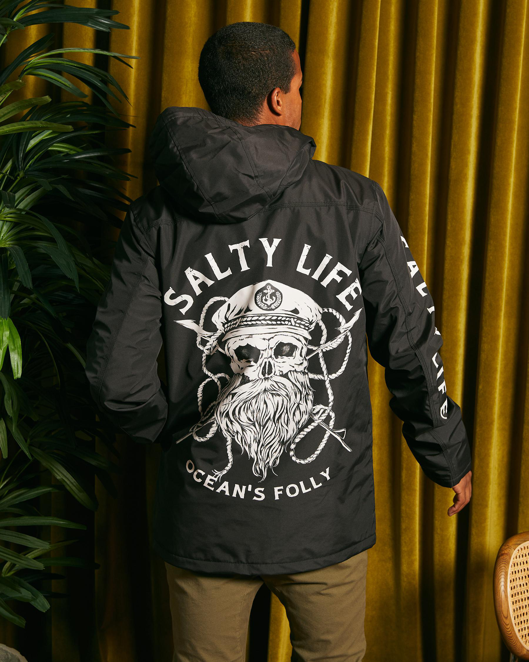 Shop Salty Life Mariner Hooded Jacket In Black - Fast Shipping & Easy ...