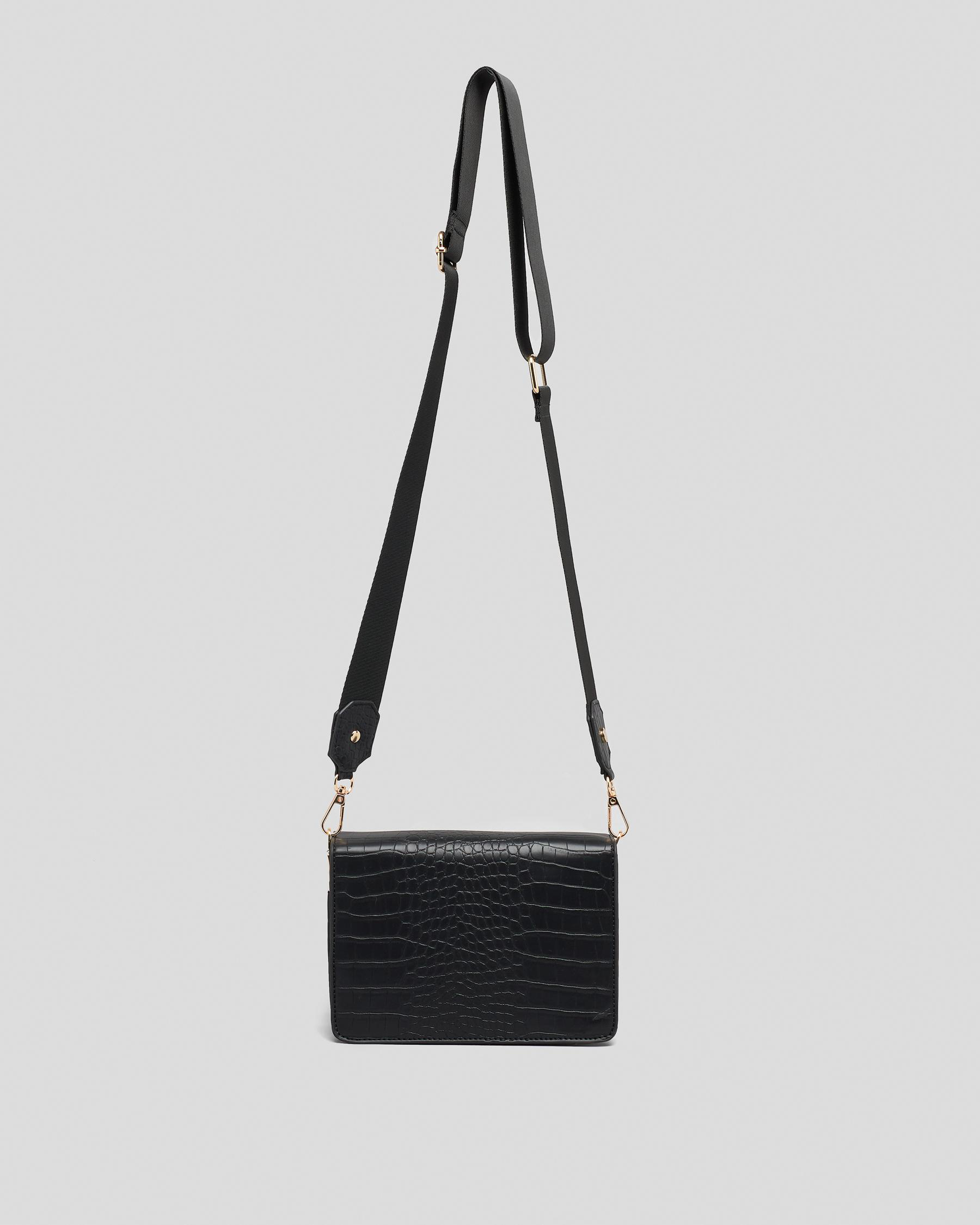 Shop Ava And Ever Mason Crossbody Bag In Black Croc - Fast Shipping ...