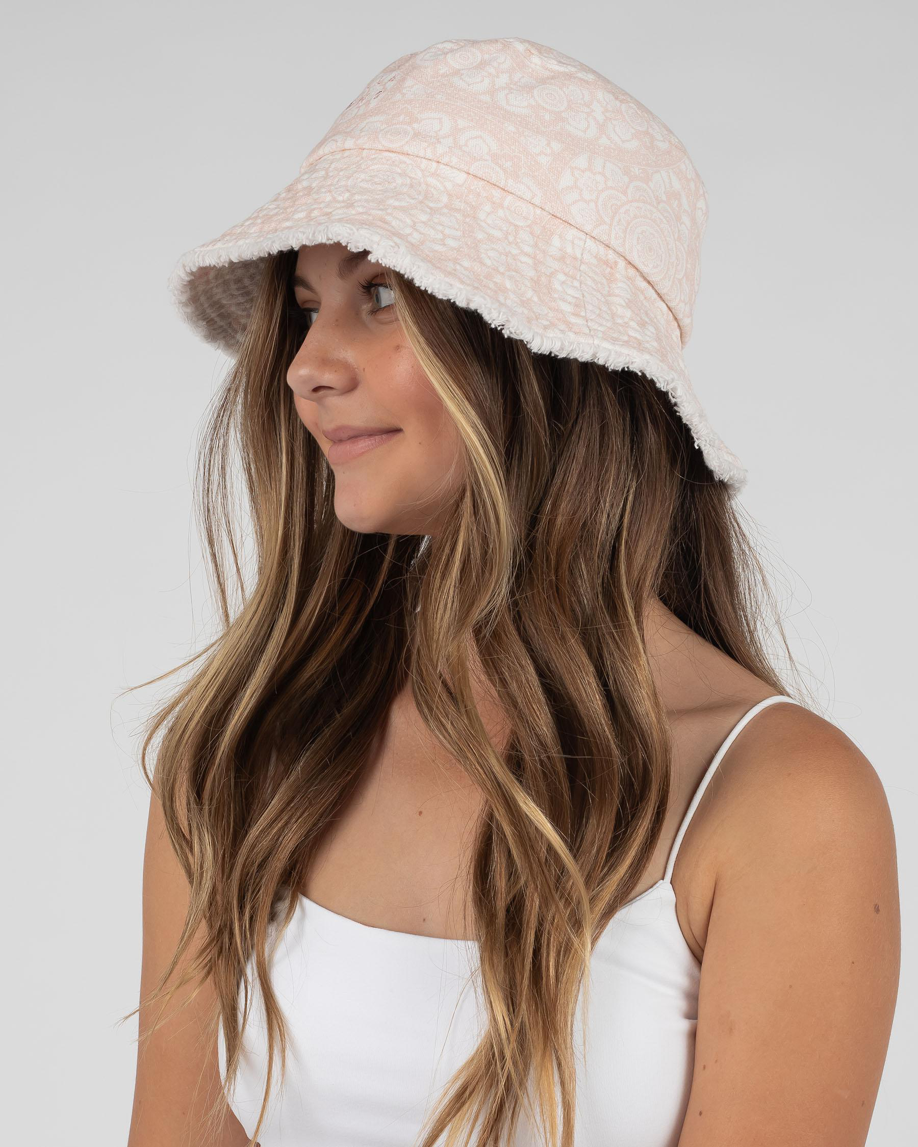 Shop Billabong Girls' Sunday Bucket Hat In Dusty Pink - Fast Shipping ...