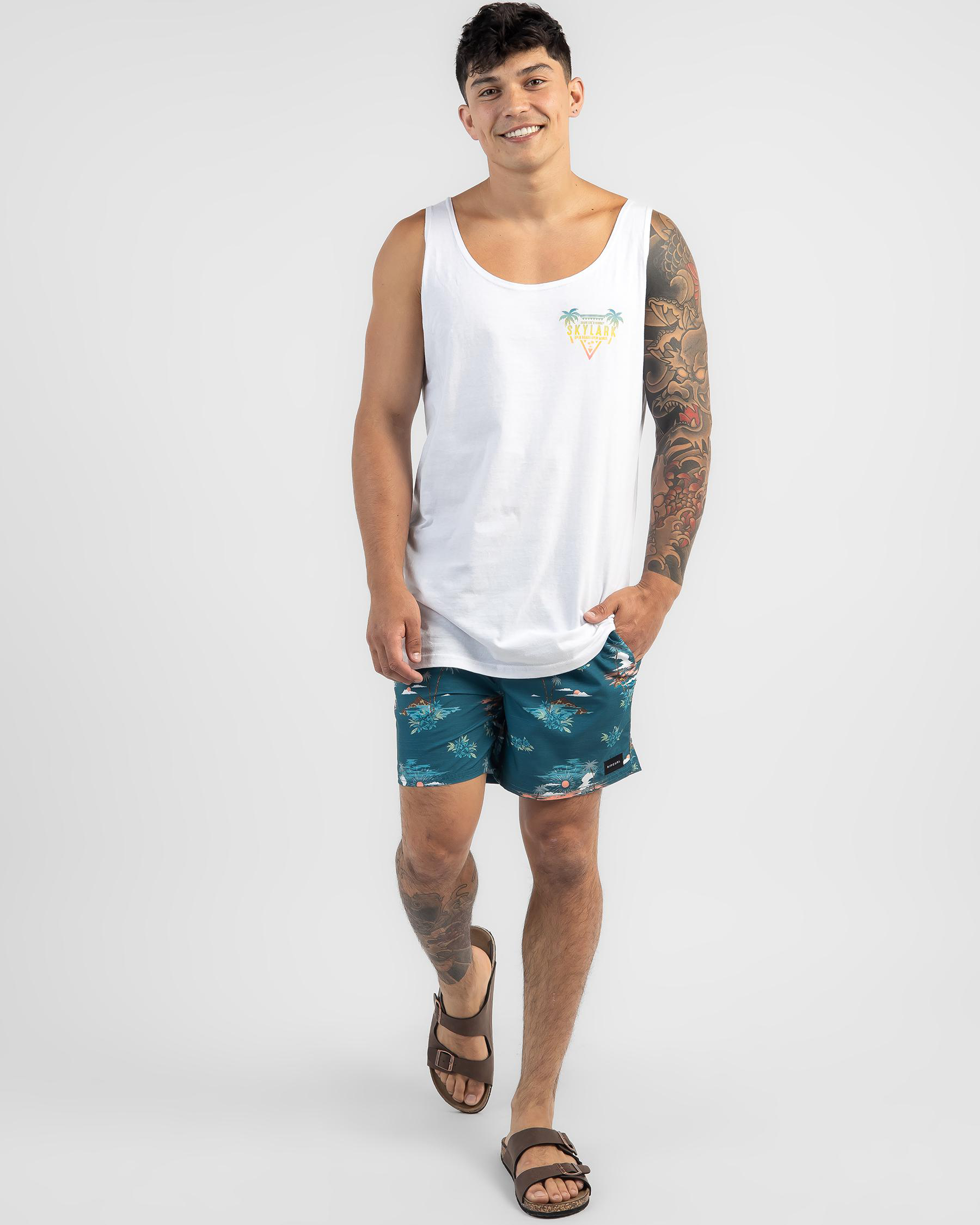 Shop Skylark Daze Off Singlet In White - Fast Shipping & Easy Returns ...