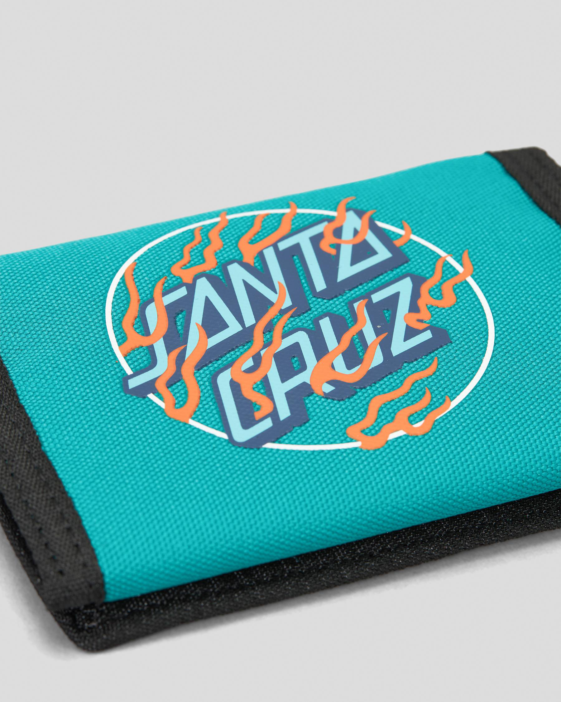 Santa Cruz Inferno Dot Tri-Fold Wallet In Teal - FREE* Shipping & Easy ...