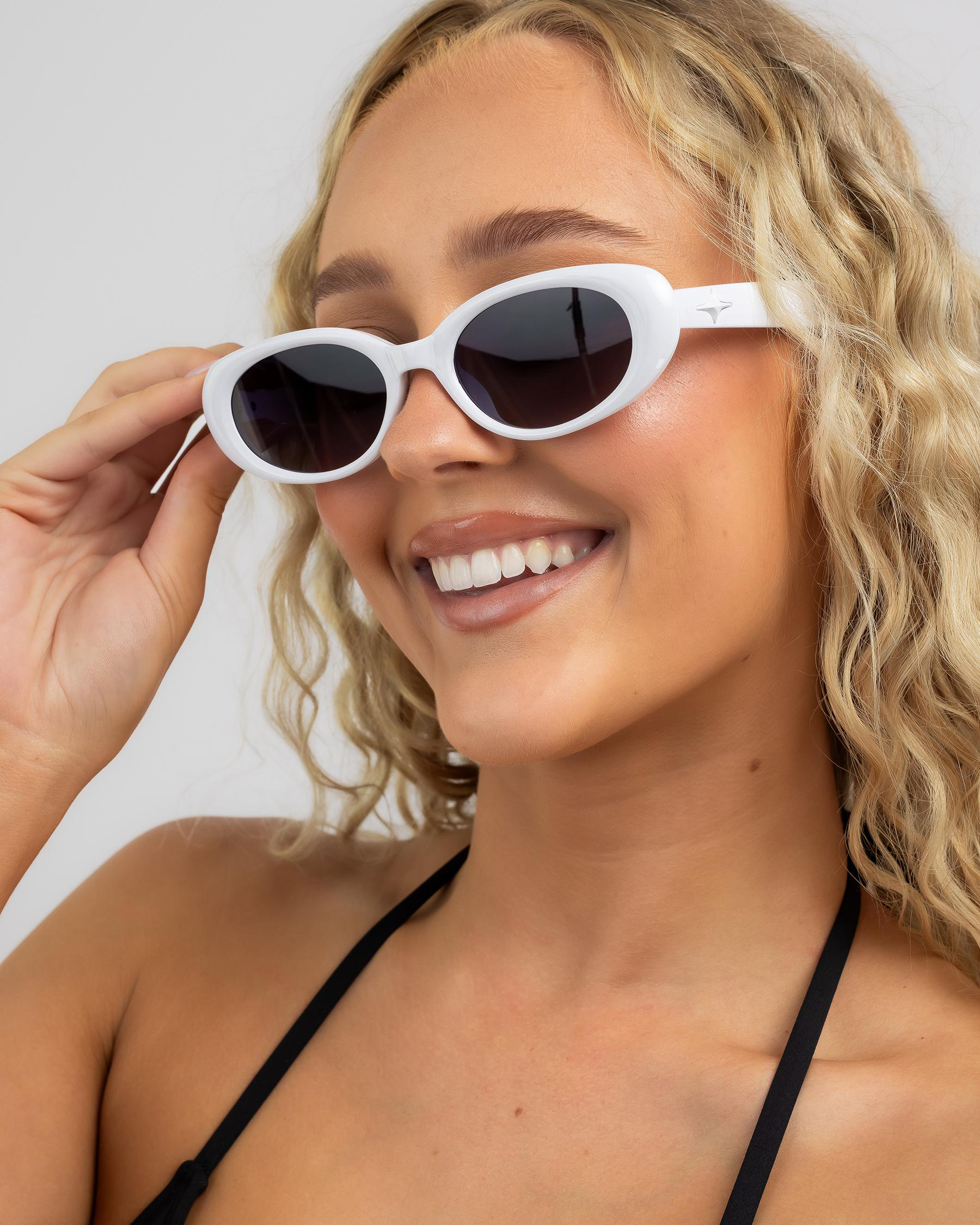 Indie Eyewear Eden Sunglsses In White/smoke - FREE* Shipping & Easy ...