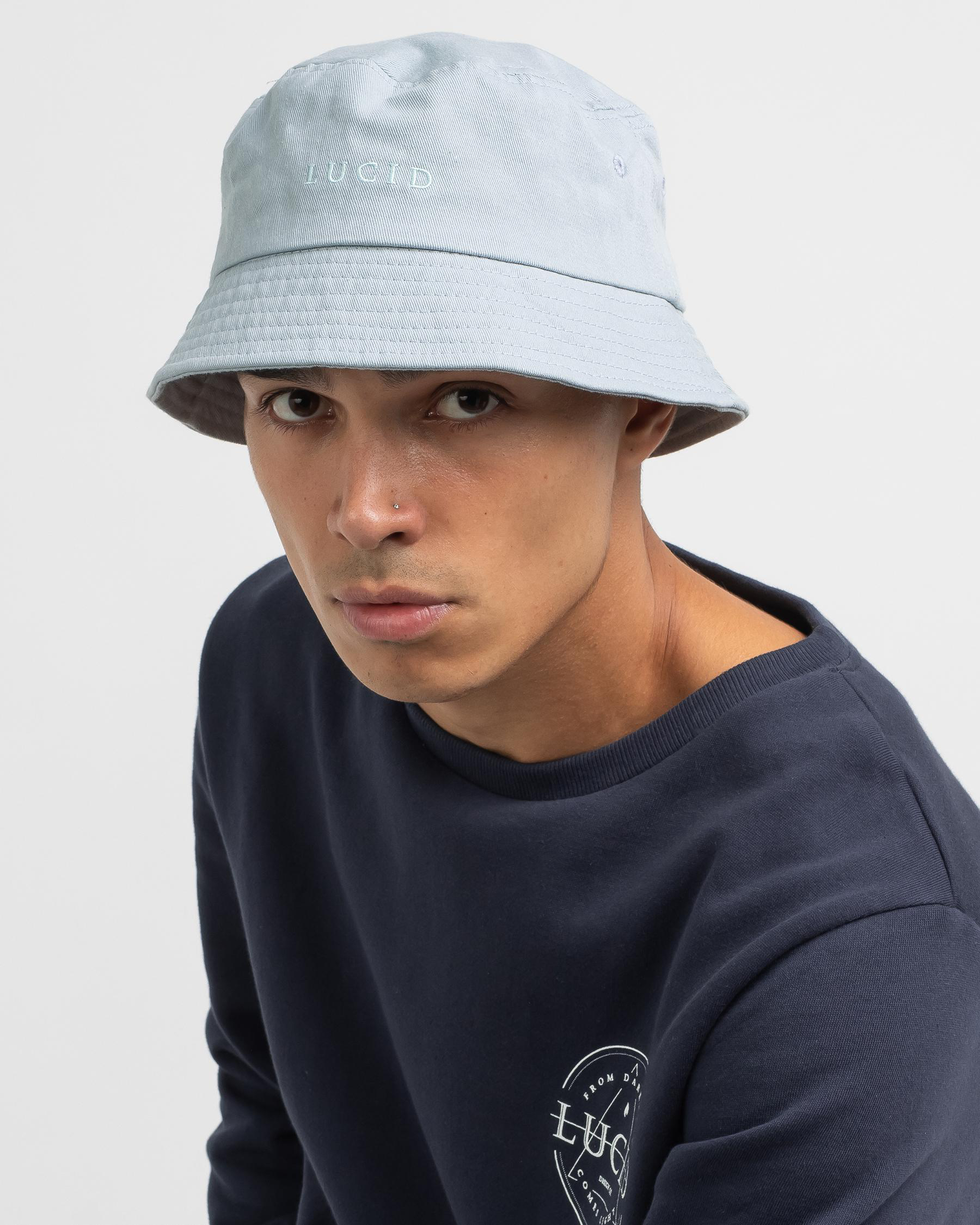 Shop Lucid Tinted Bucket Hat In Washed Blue - Fast Shipping & Easy ...