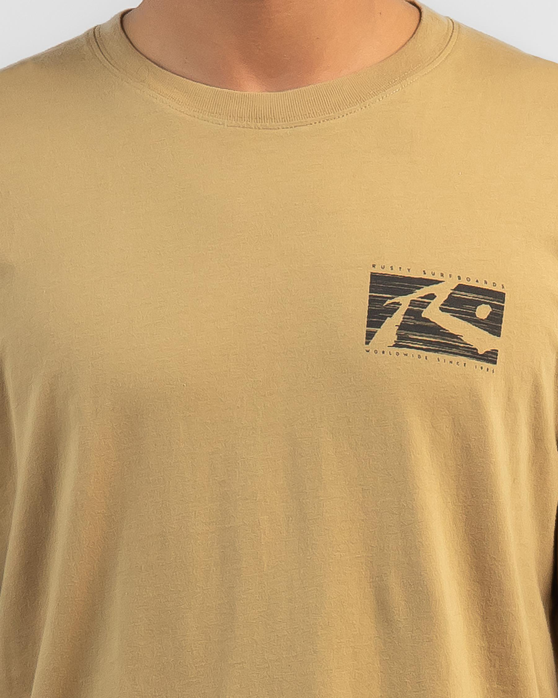 Shop Rusty R Dot Long Sleeve T-Shirt In Khaki - Fast Shipping & Easy ...