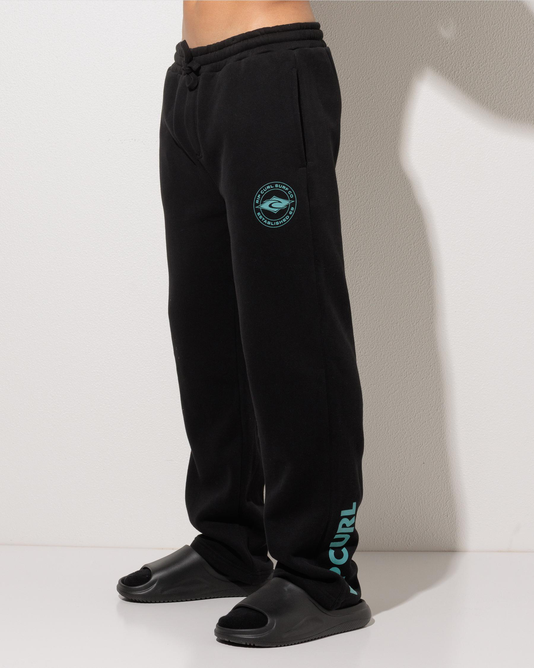 Rip Curl Stapler Track Pants In Black - FREE* Shipping & Easy Returns ...