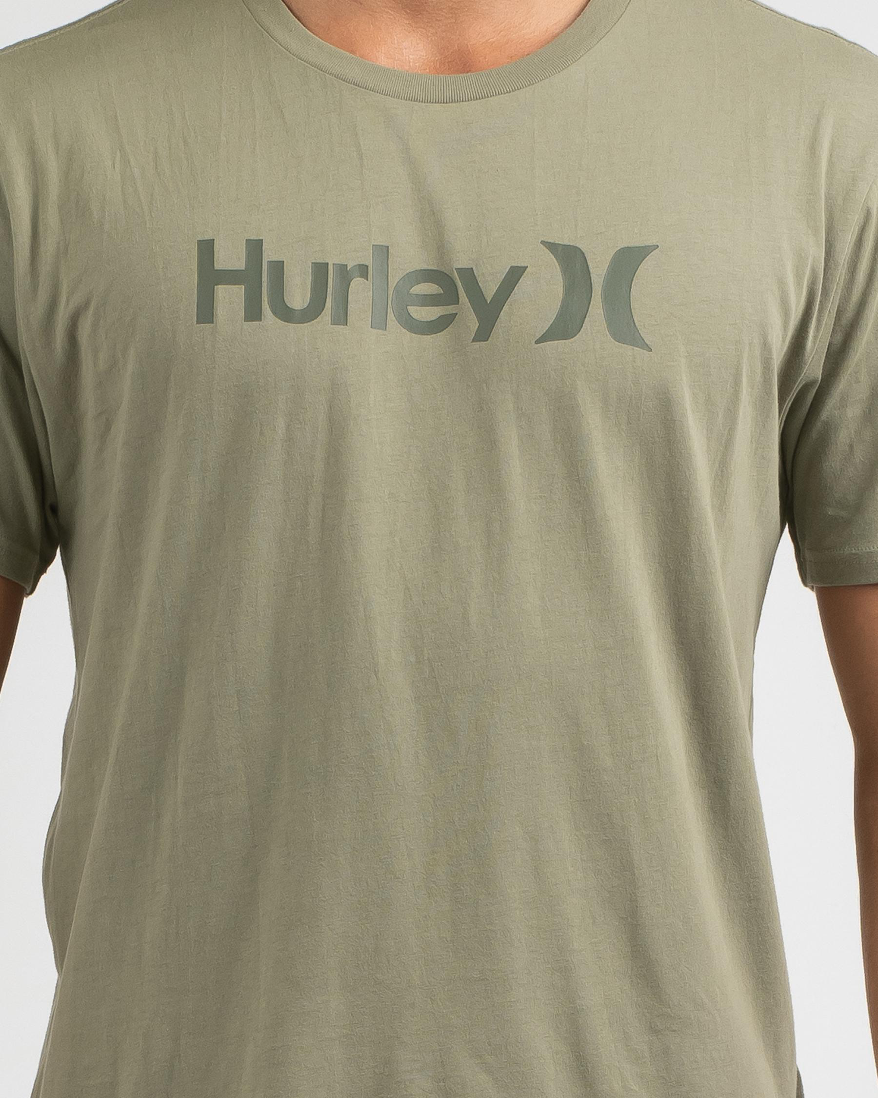 Shop Hurley WSH One and Only Solid T-Shirt In H379 - Fast Shipping ...