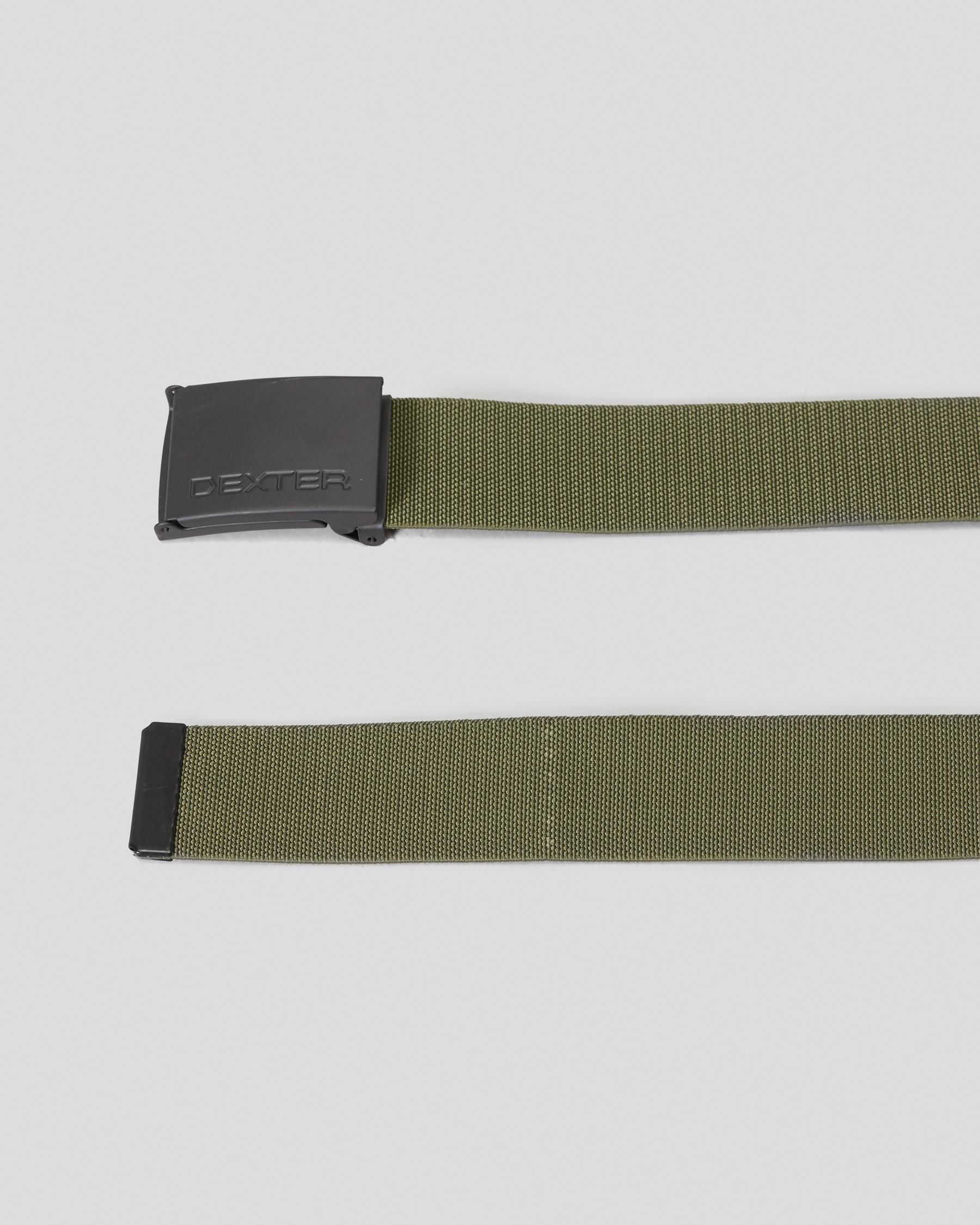 Shop Dexter Stretch Web Belt In Olive - Fast Shipping & Easy Returns ...