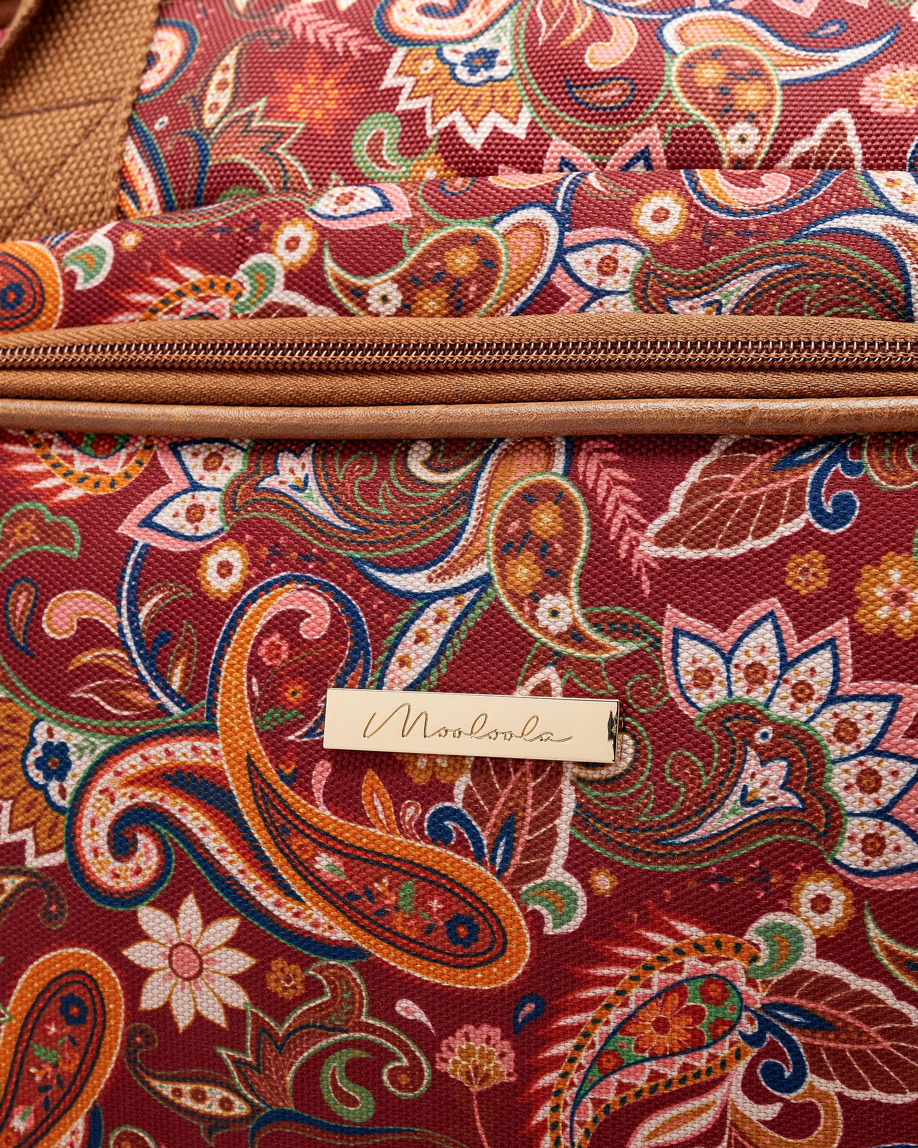 Shop Mooloola Ingrid Small Wheeled Travel Bag In Red/orange - Fast ...