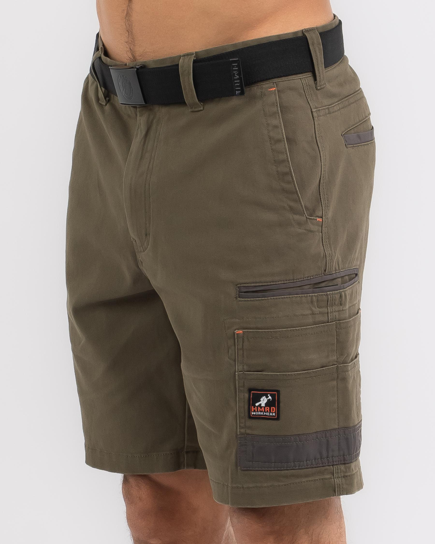 Shop HMRD Forged Walk Shorts In Olive - Fast Shipping & Easy Returns ...
