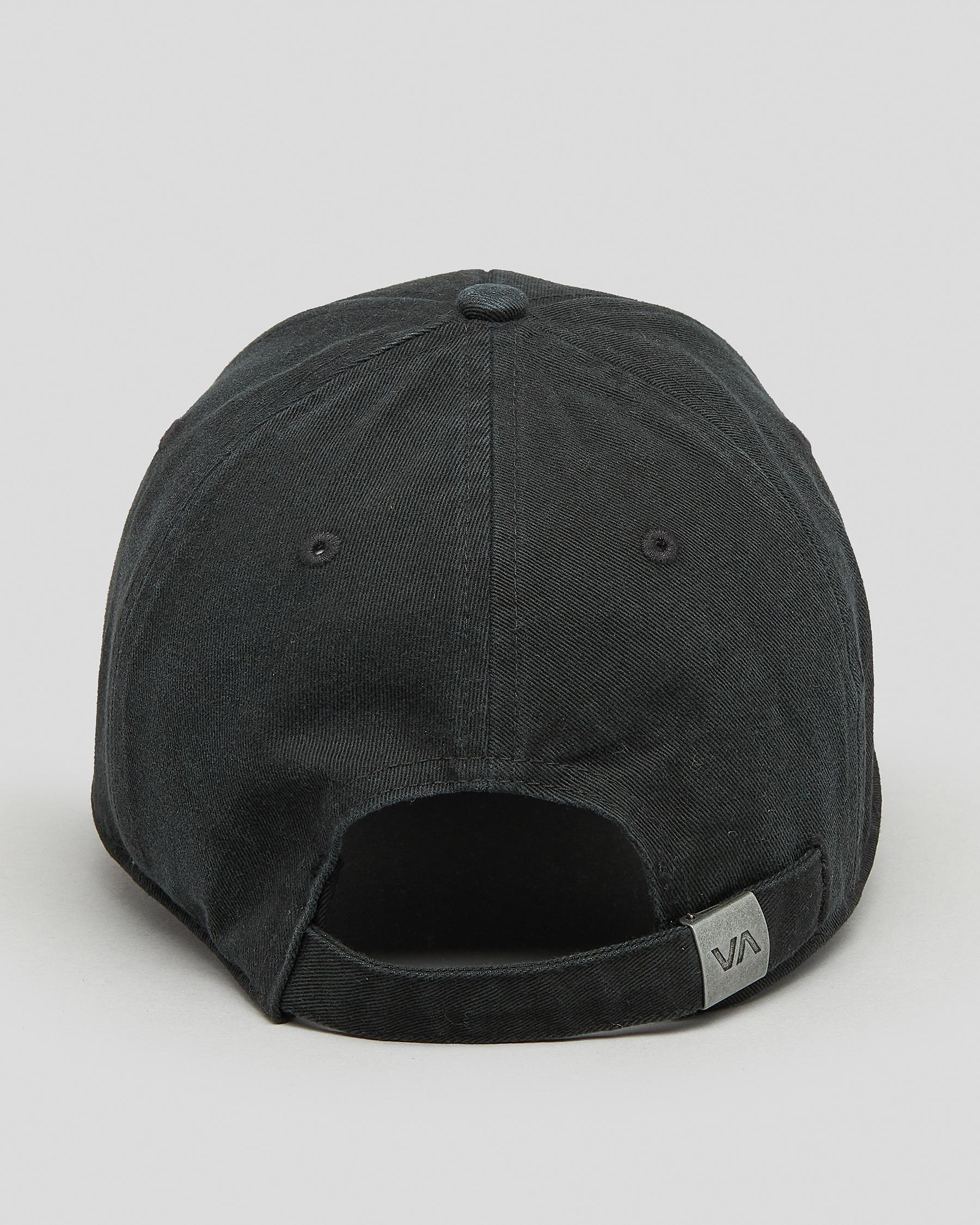 Shop RVCA VA Baseball Cap In Black - Fast Shipping & Easy Returns ...