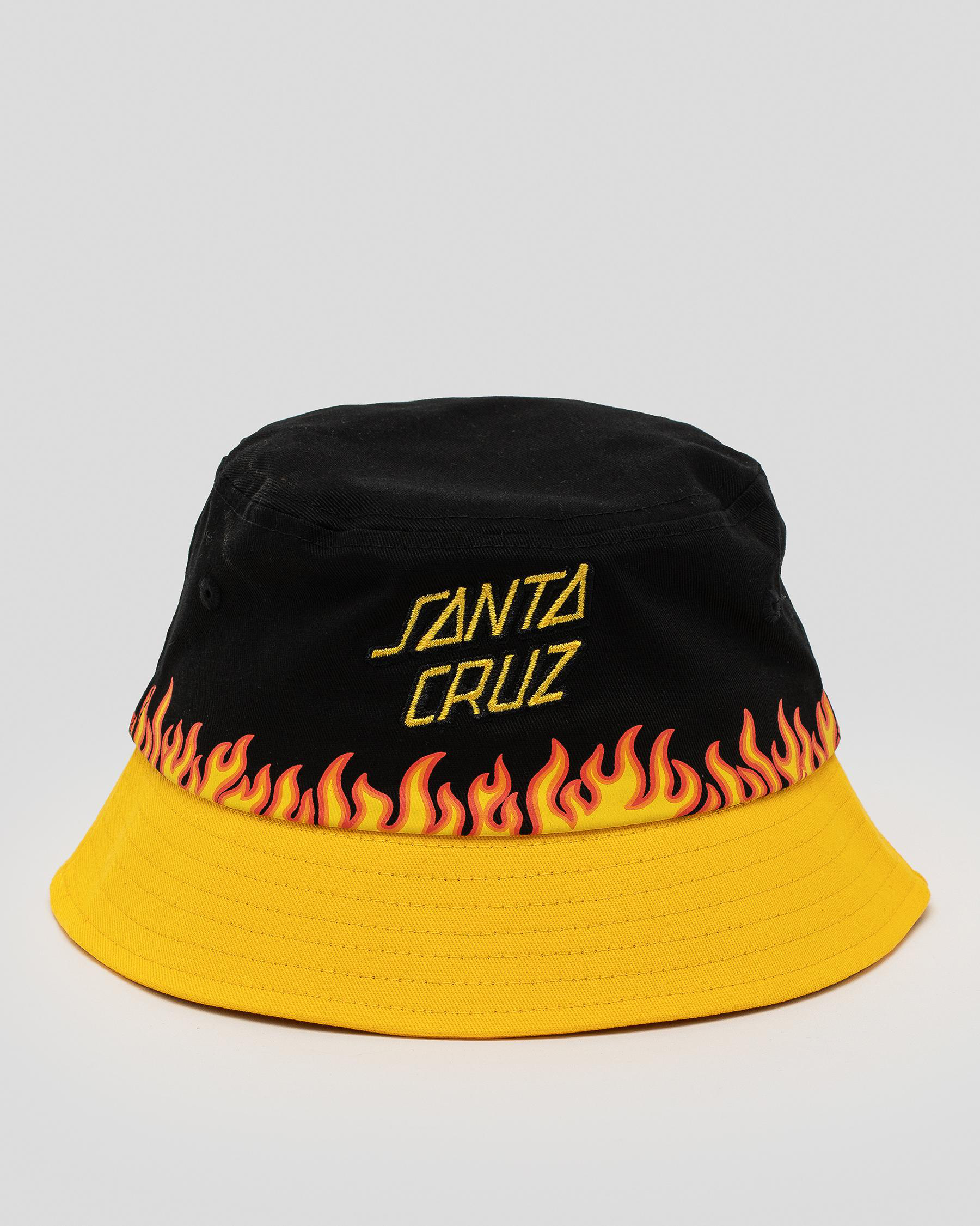 Shop Santa Cruz Blaze Bucket Hat In Black - Fast Shipping & Easy ...