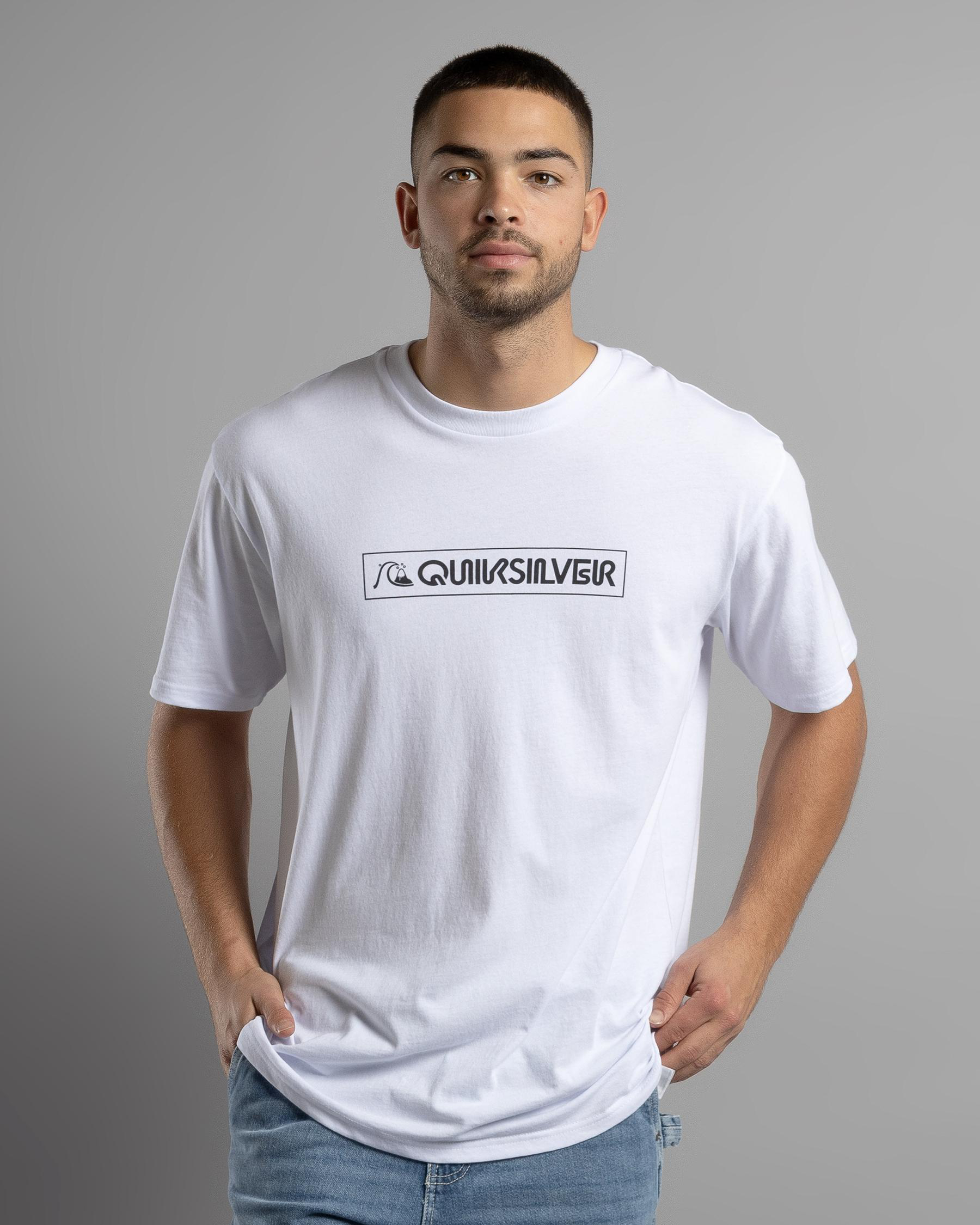Shop Quiksilver Modern Clicker T-Shirt In White - Fast Shipping & Easy ...