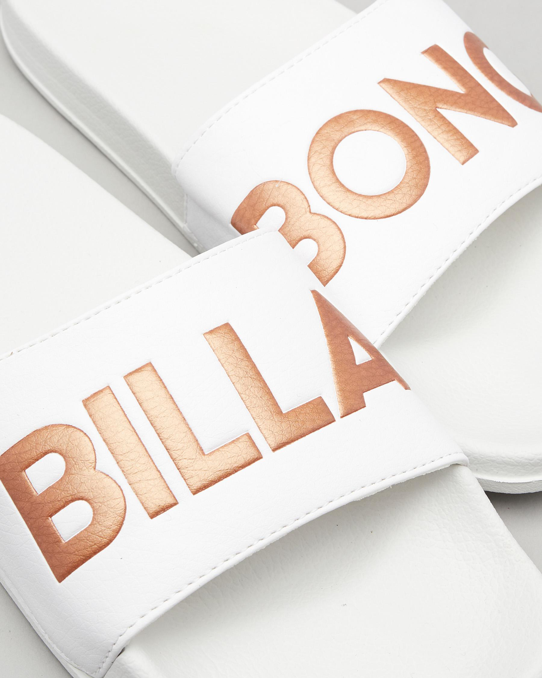 Shop Billabong Legacy Slide Sandals In White - Fast Shipping & Easy ...