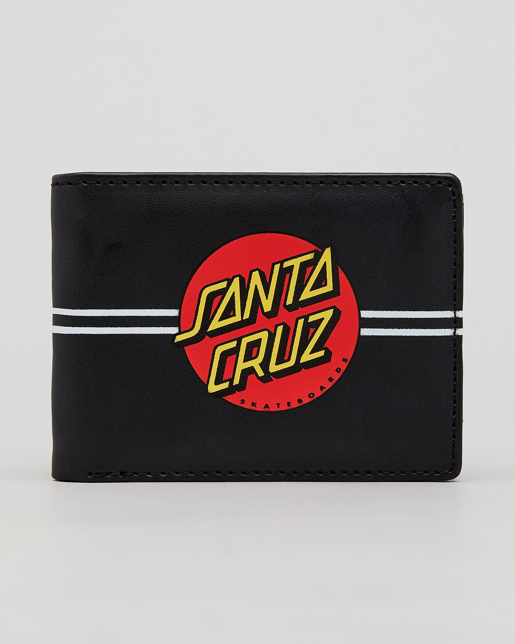 Shop Santa Cruz Classic Dot Wallet In Black - Fast Shipping & Easy ...