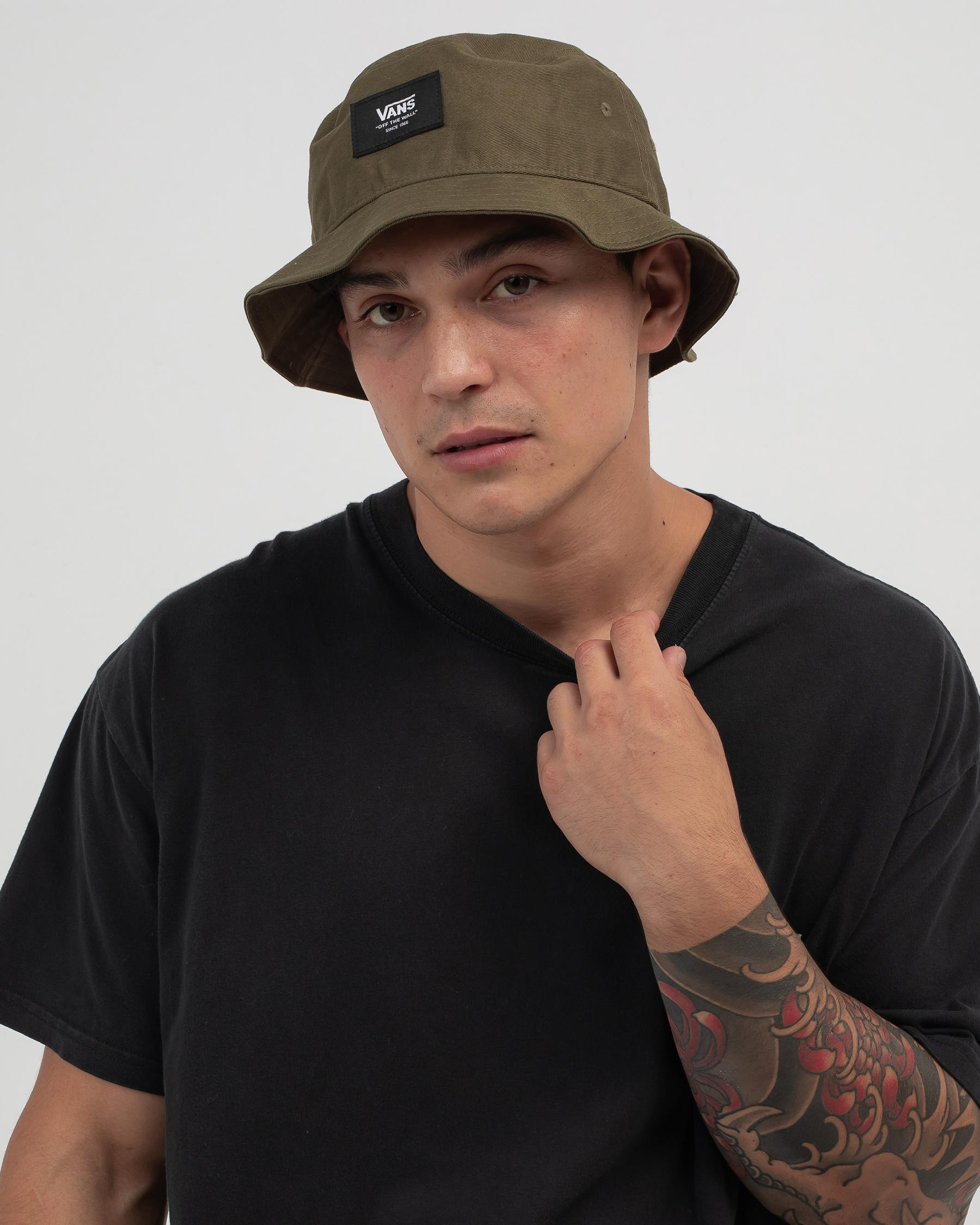 Shop Vans Patch Bucket Hat In Grape Leaf - Fast Shipping & Easy Returns ...