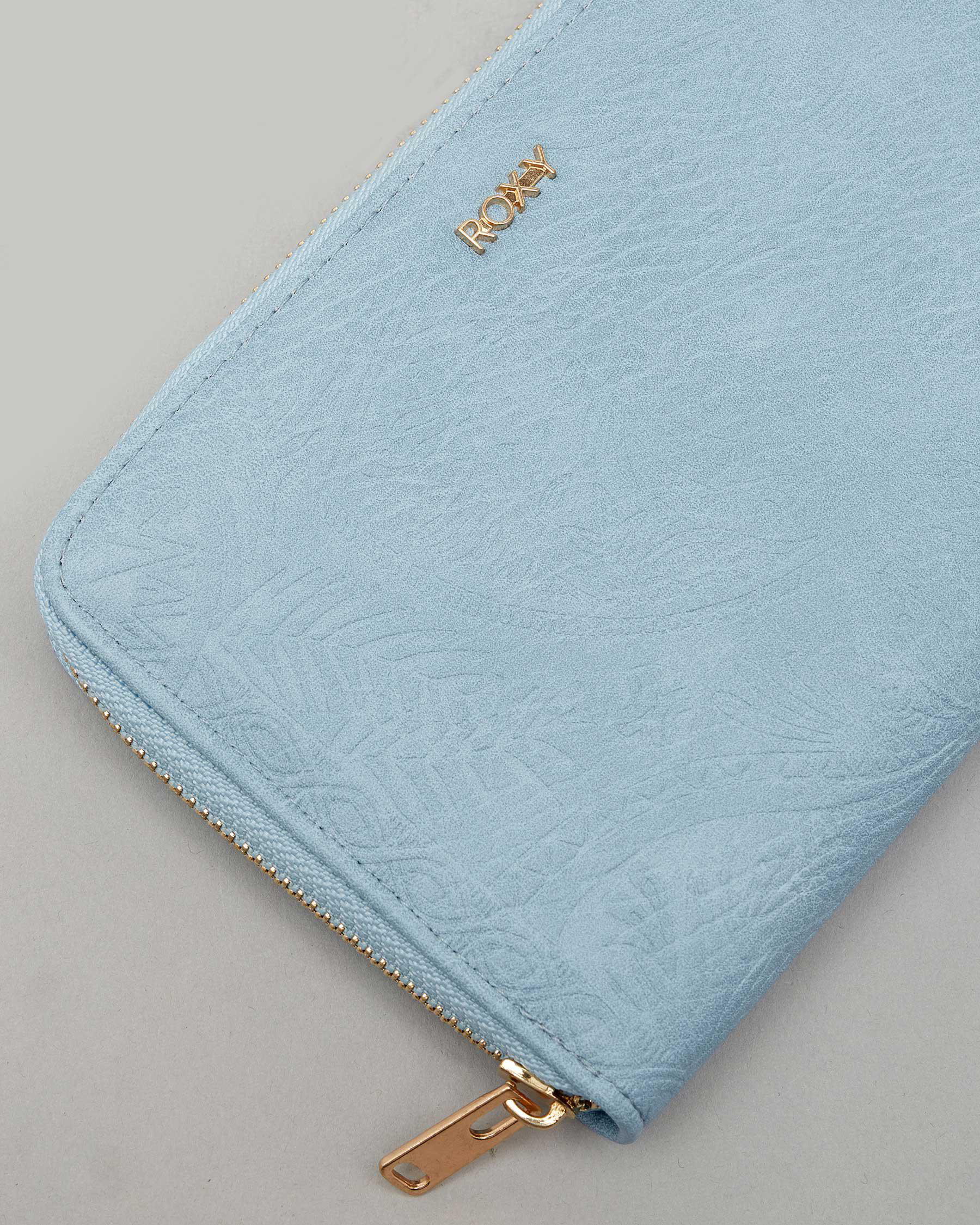 Shop Roxy Back In Brooklyn Travel Wallet In Porcelain Blue - Fast ...