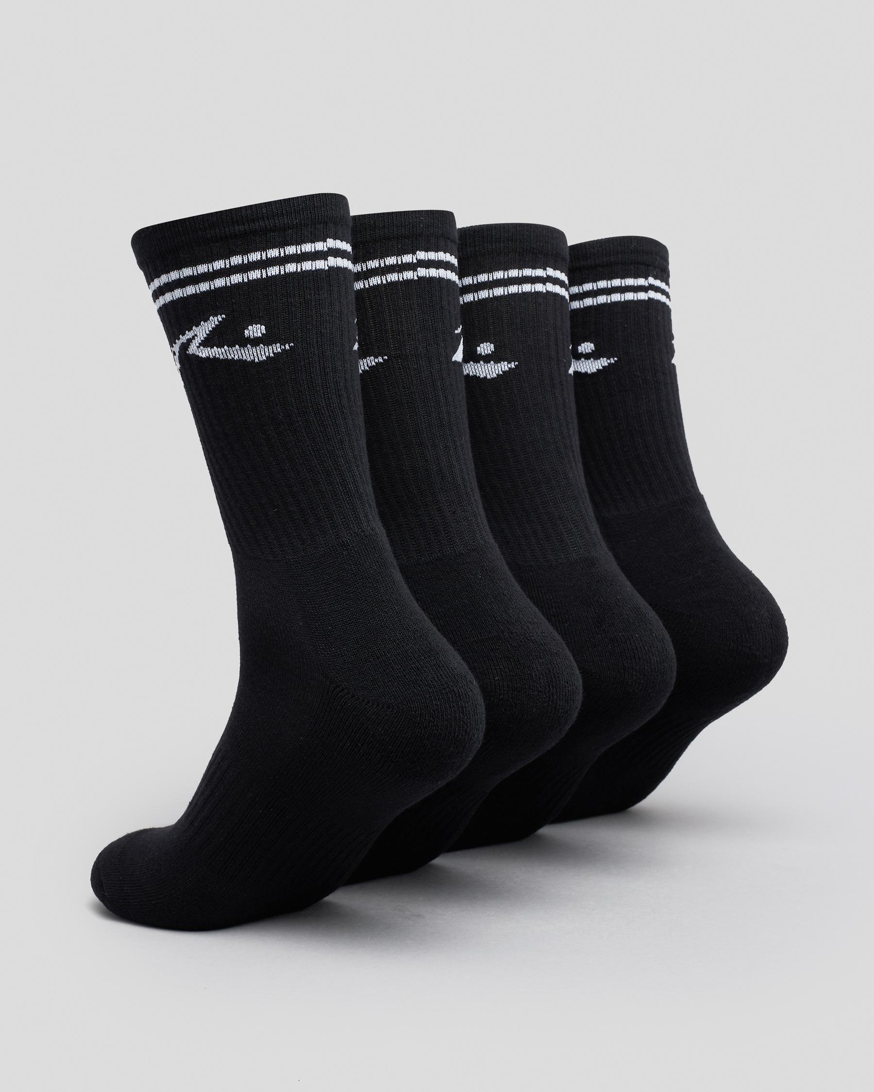 Shop Rusty Comp Mid Calf Socks 4 Pack In Black - Fast Shipping & Easy ...