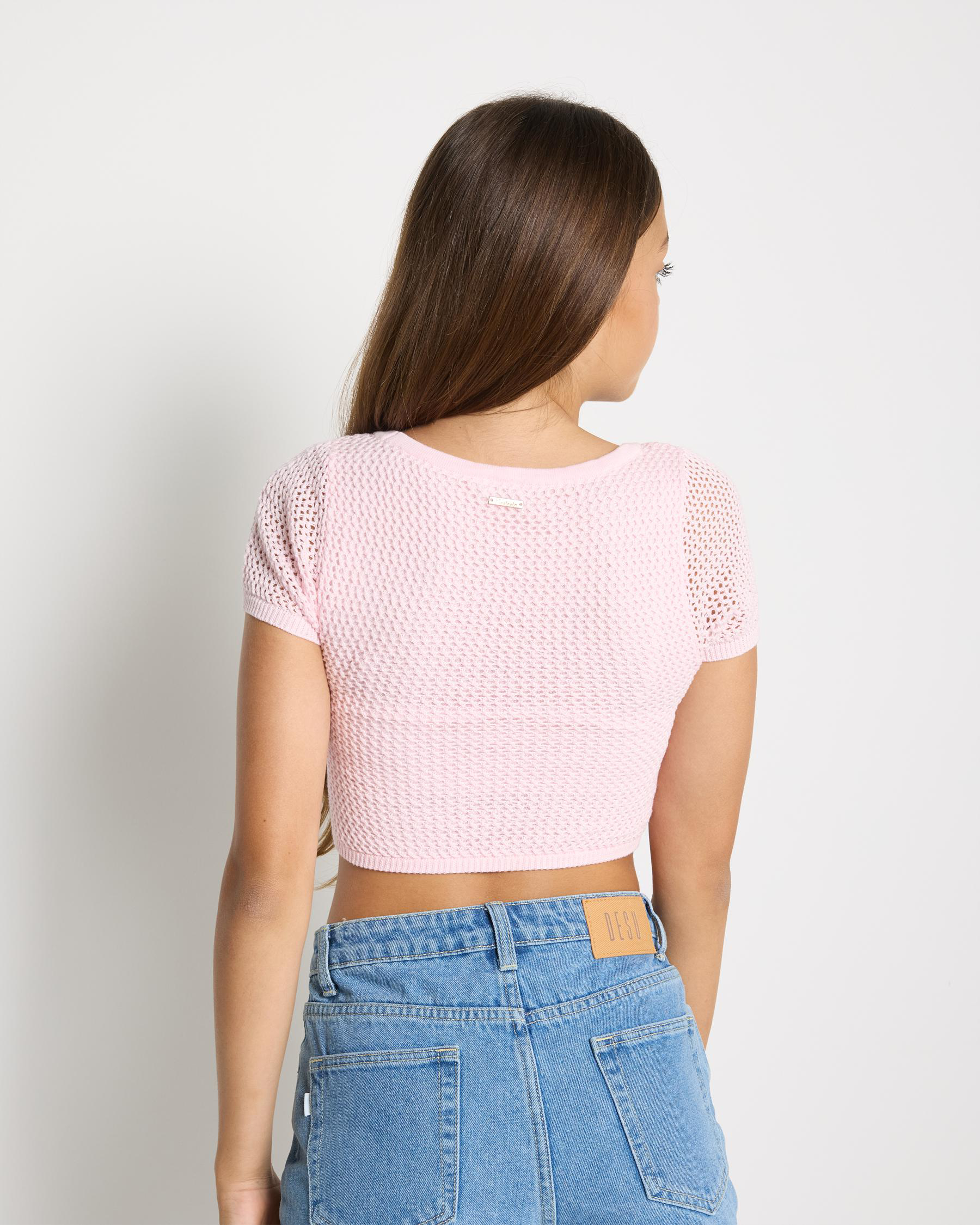 Shop Mooloola Girls' Layton Crochet Top In Pink - Fast Shipping & Easy ...