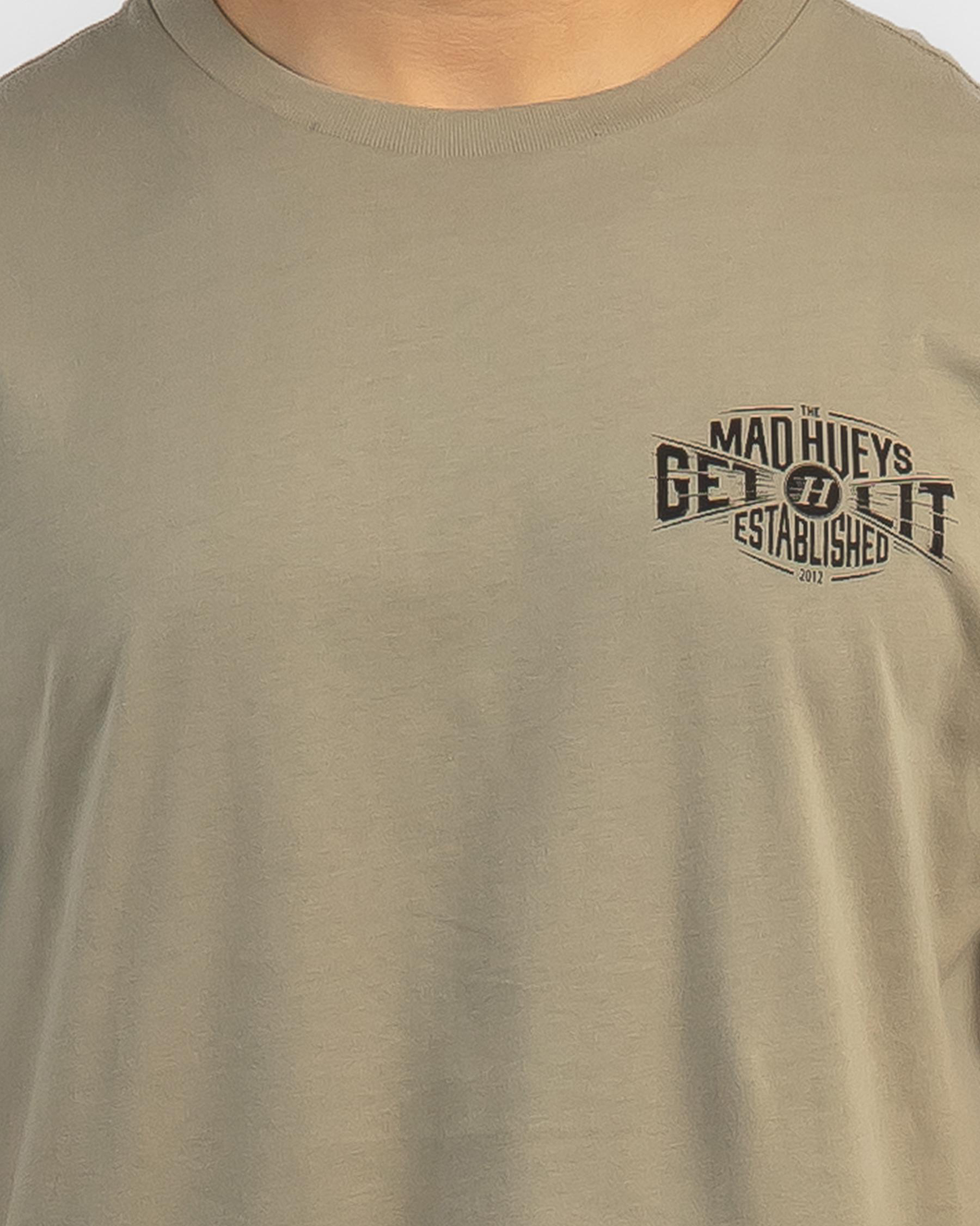 Shop The Mad Hueys Get Lit T-Shirt In Khaki - Fast Shipping & Easy ...