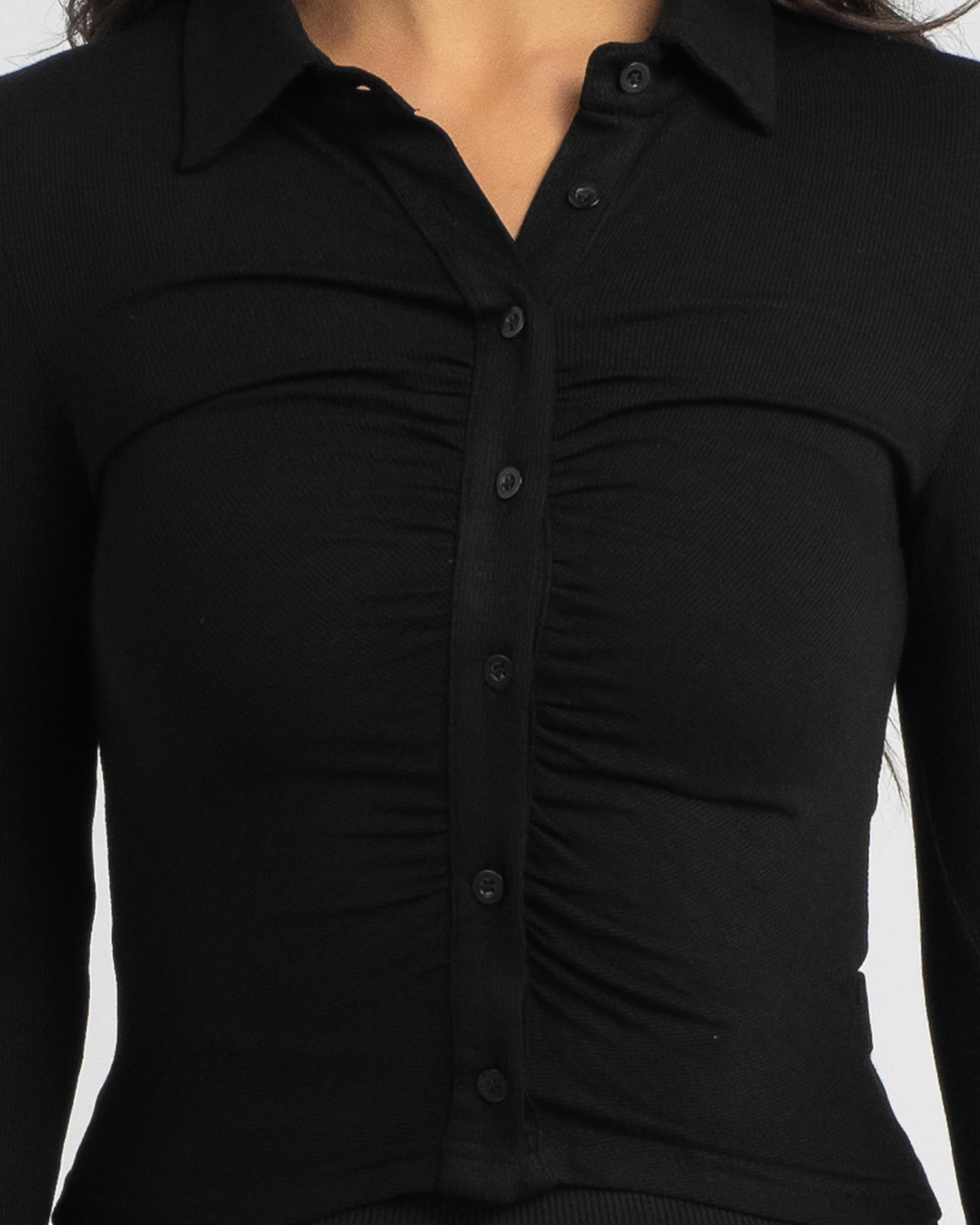 Shop Mooloola Sabina Shirt In Black - Fast Shipping & Easy Returns ...